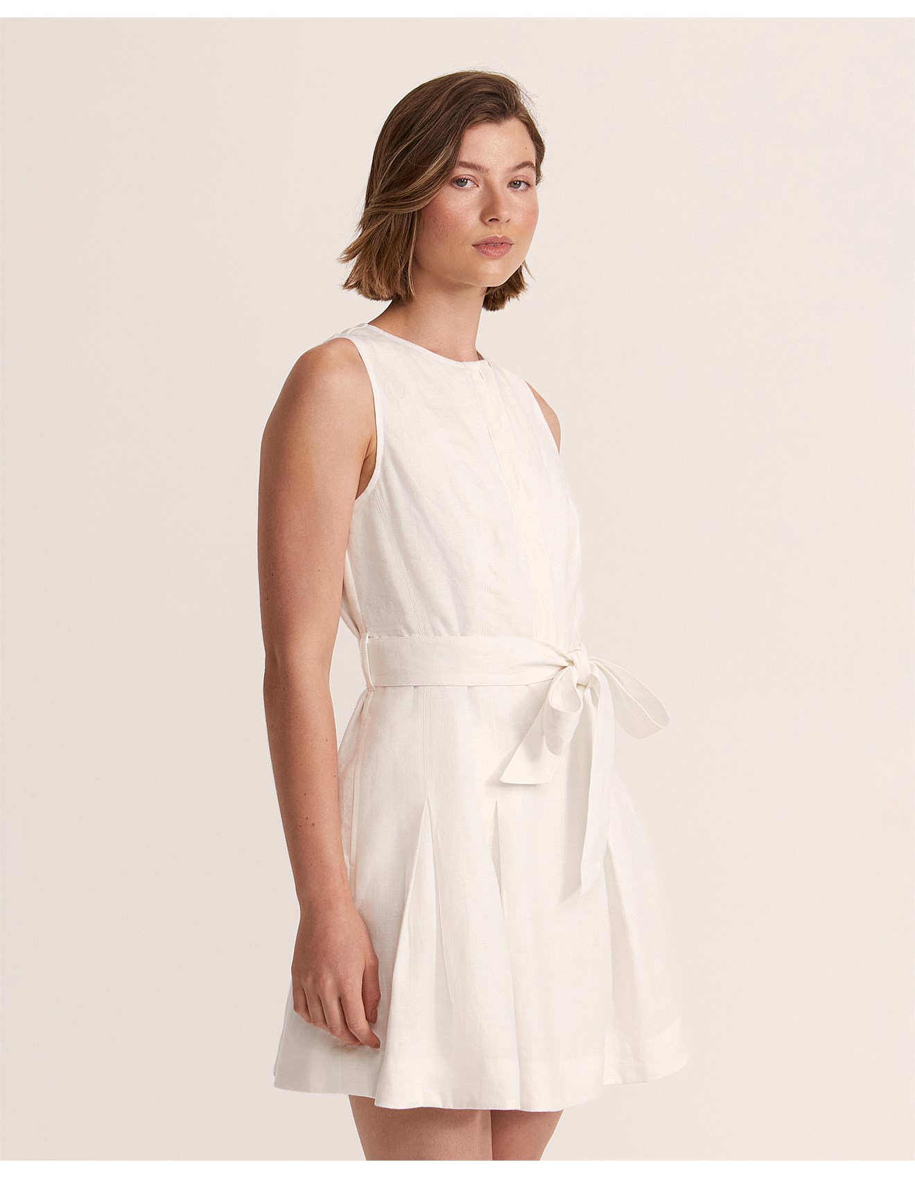 Saba Lila Linen Mini Dress | David Jones