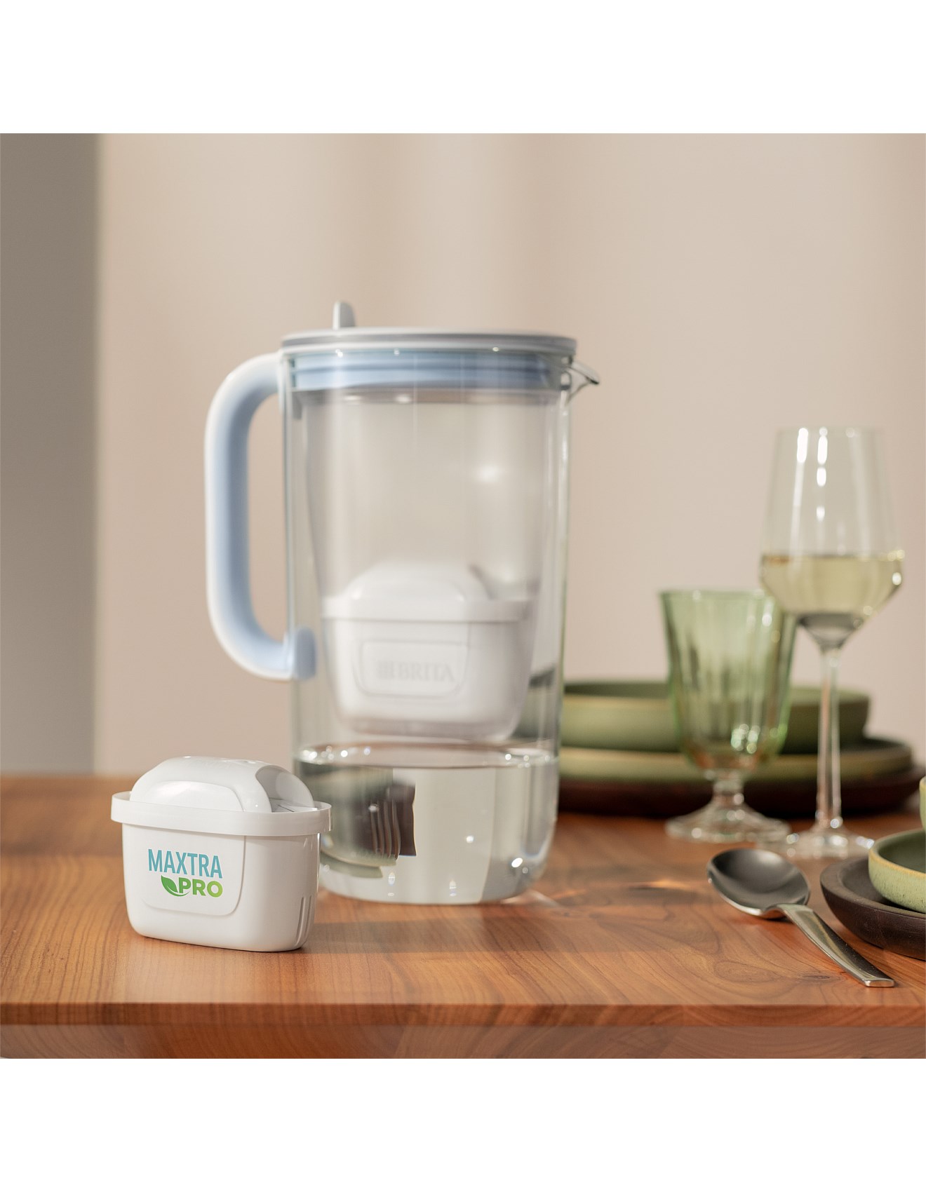 Brita Glass Water Filter Jug 2.5l Blue | David Jones