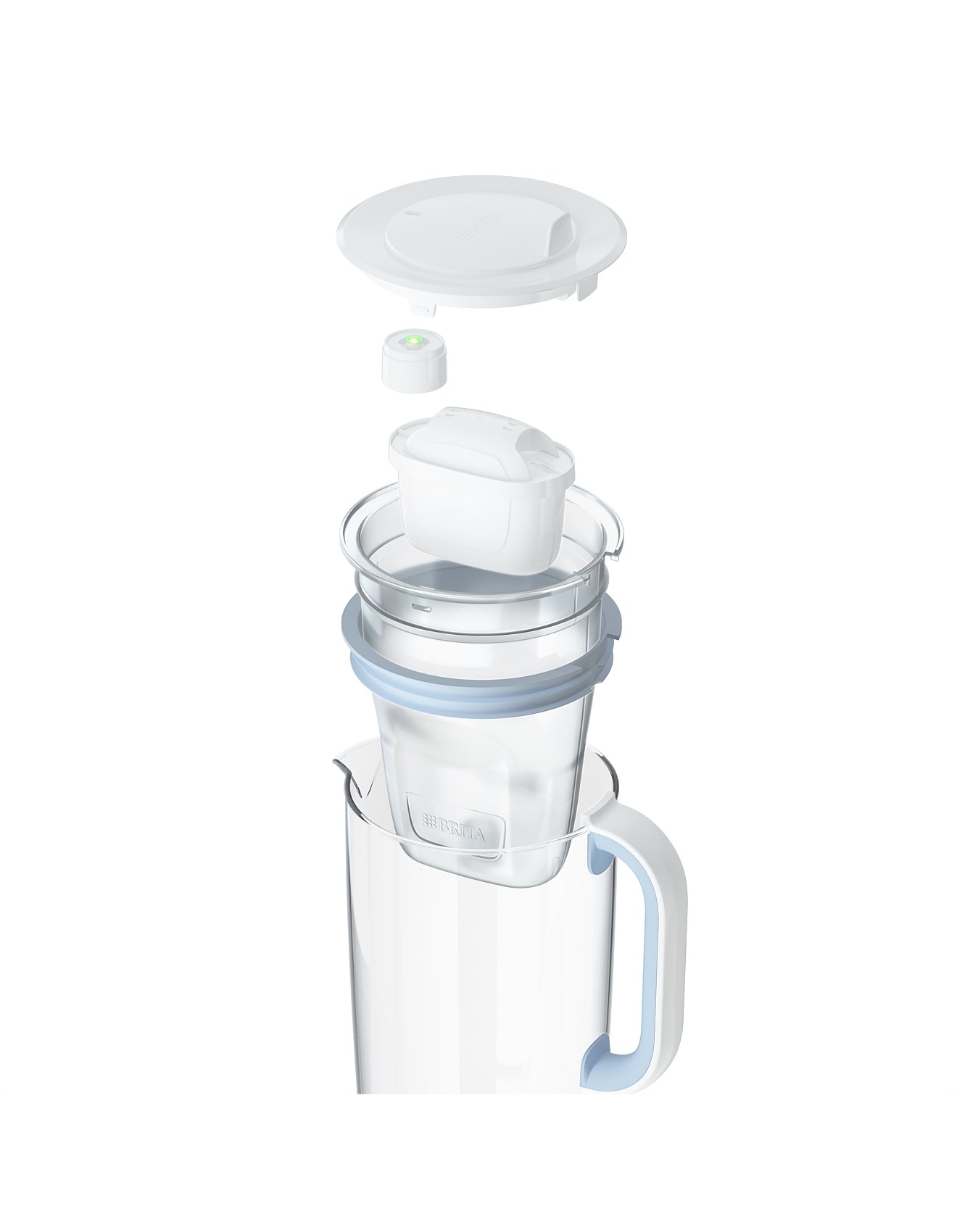 Brita Glass Water Filter Jug 2.5l Blue | David Jones