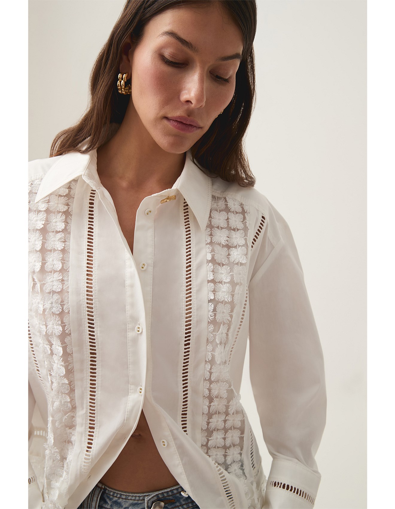 Aje Alice Daisy Lace Shirt | David Jones