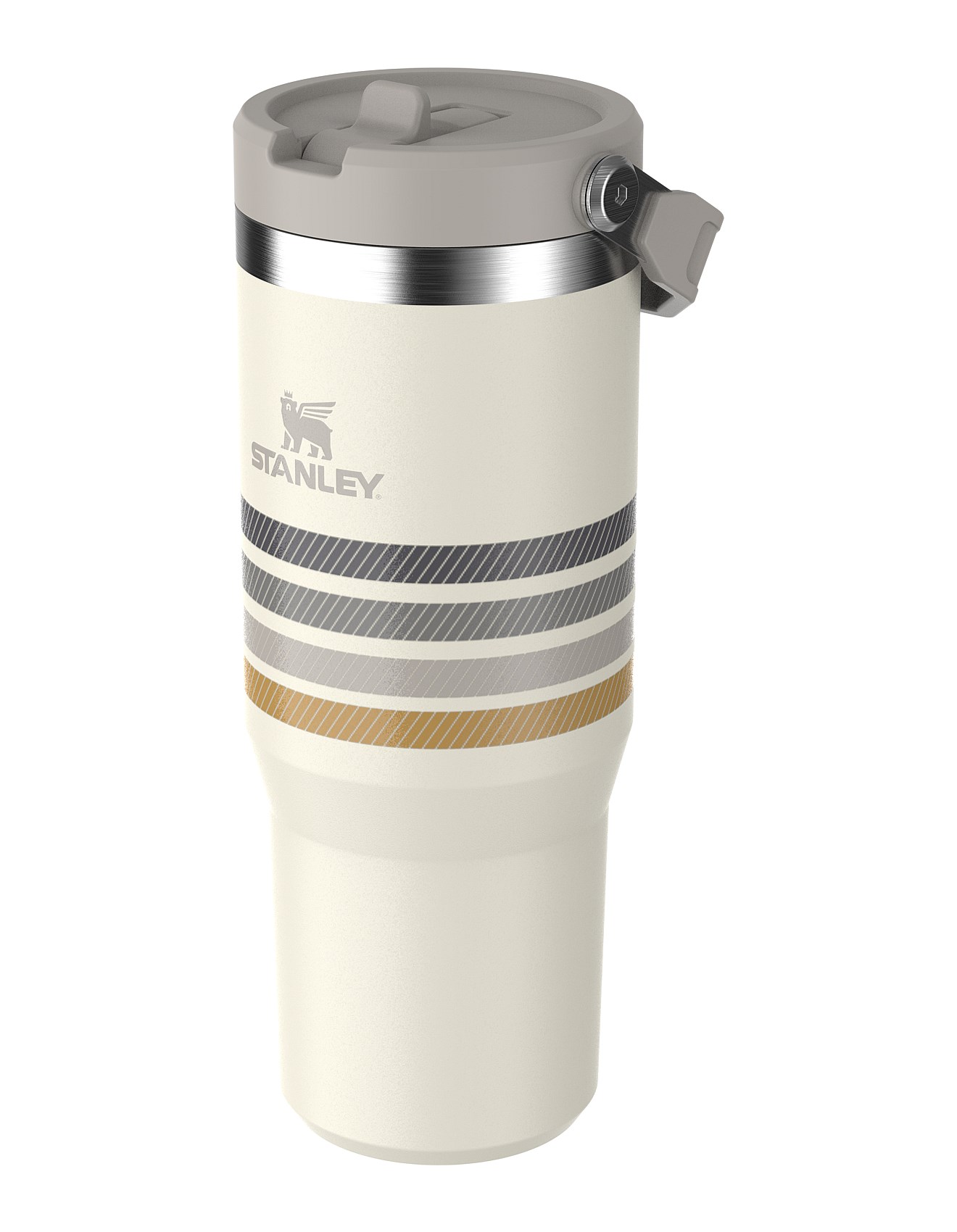 Stanley Classic Flip Straw Tumbler 30oz Varsity Cream Ash Stripe ...
