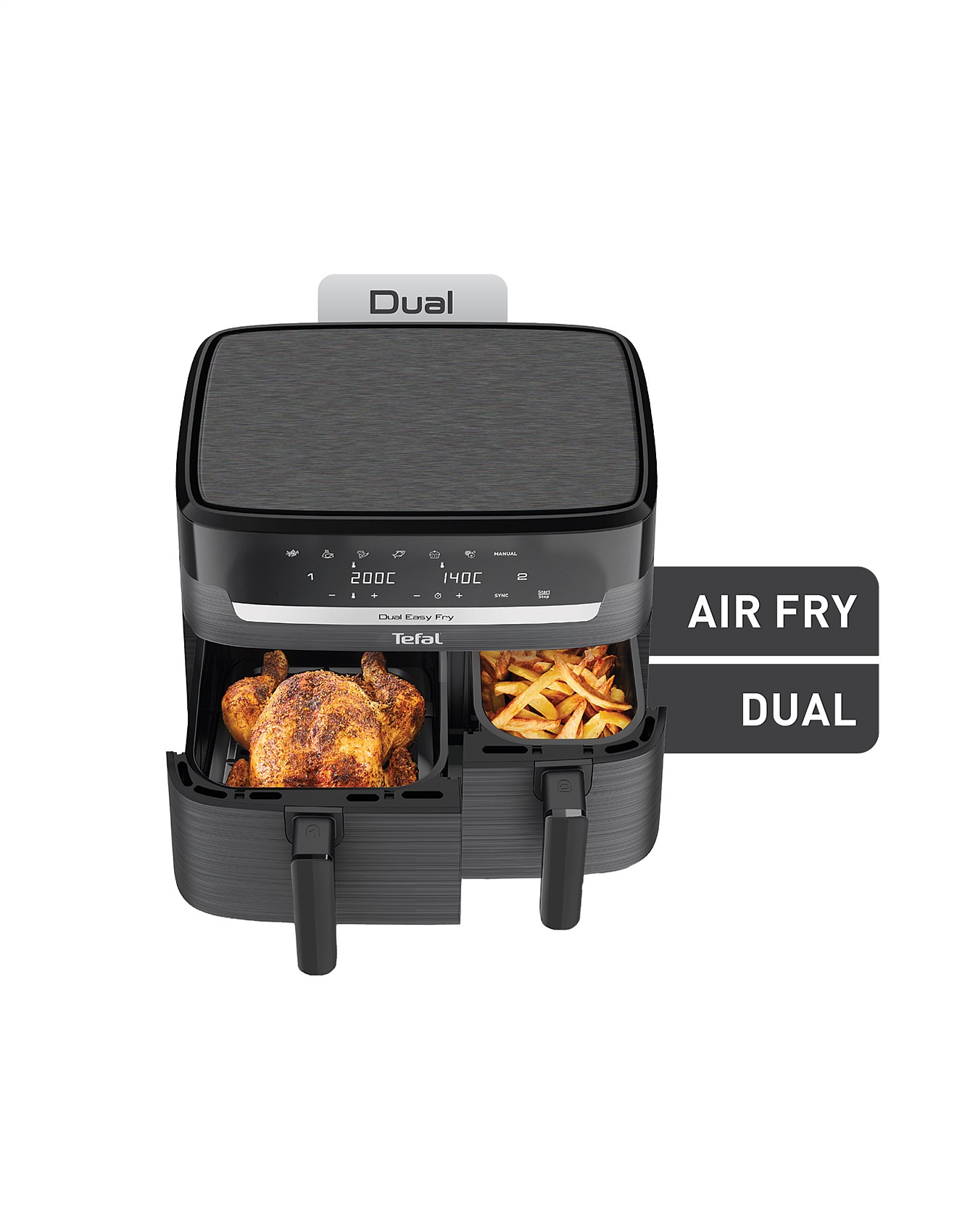 Tefal Ey901h Dual Easy Fry Essential 8.3l Xxl Air Fryer | David Jones