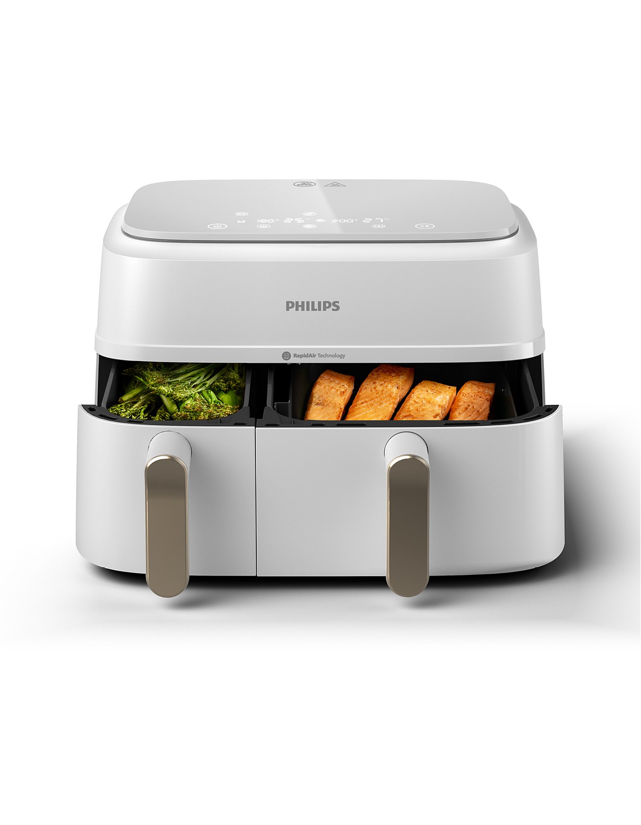Philips Na353/10 3000 Series 9l Dual Basket Air Fryer White | David Jones