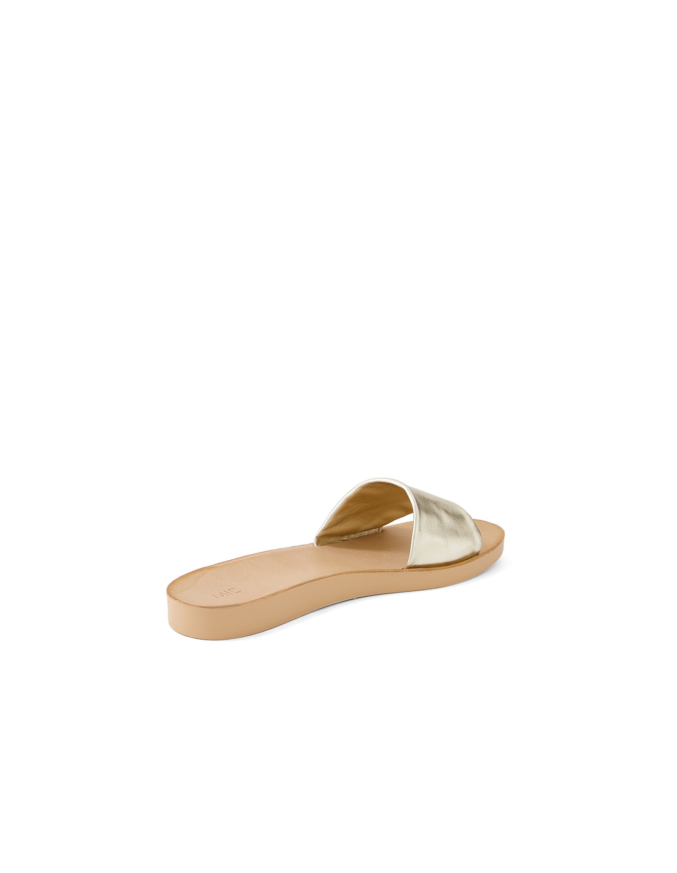 Midas Natiny Pale Gold Leather Slides | David Jones