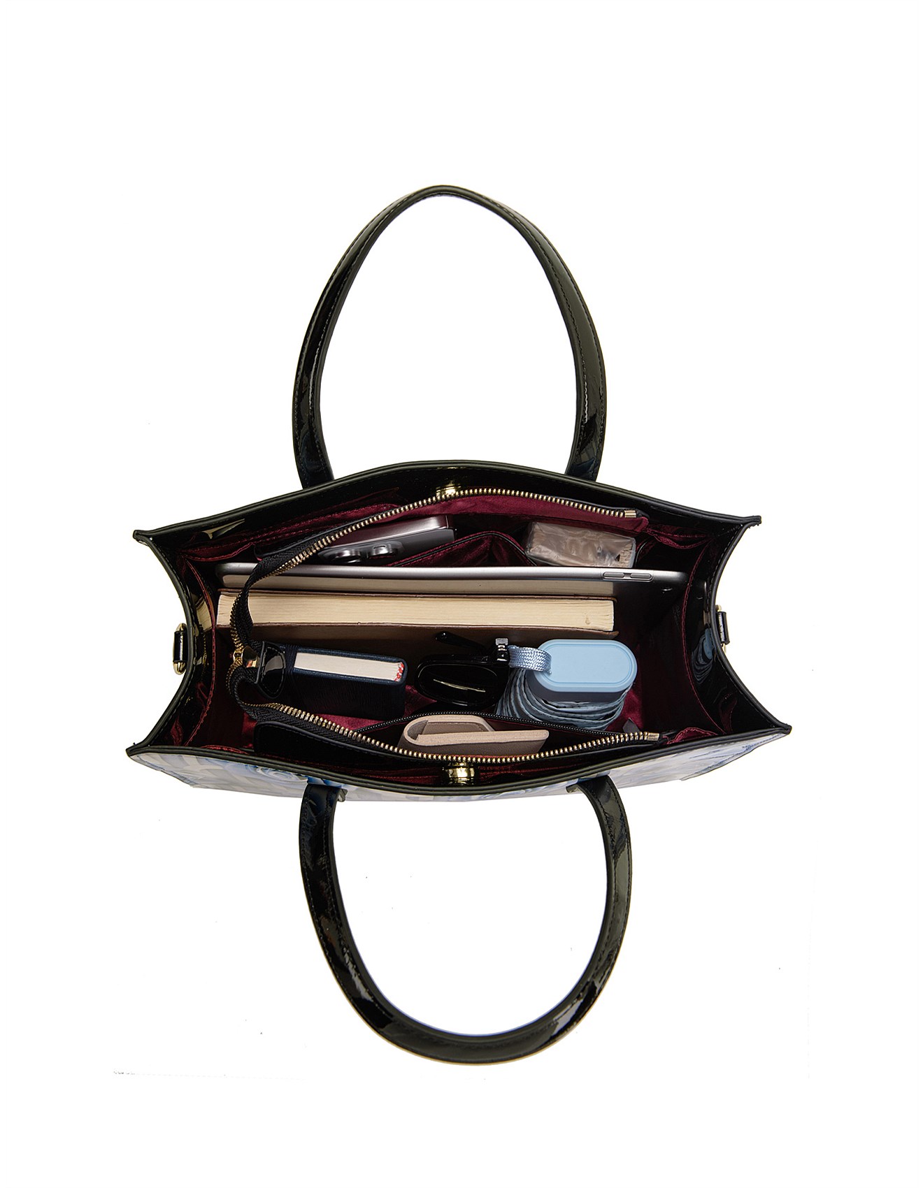 Serenade Annabelle Patent Leather Grip Handle Bag | David Jones