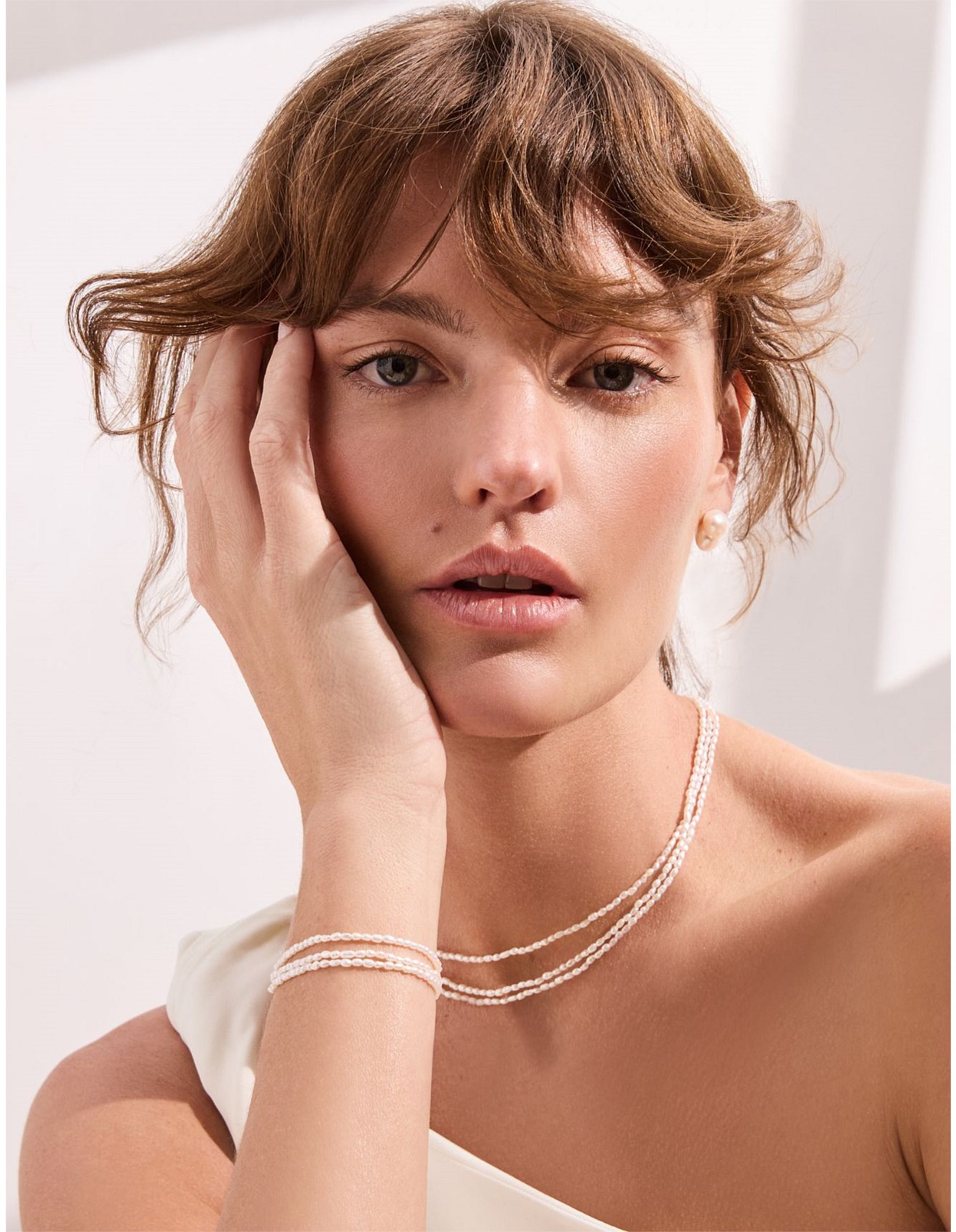 Saint Valentine Sandrine Triple Strand Pearl Bracelet | David Jones