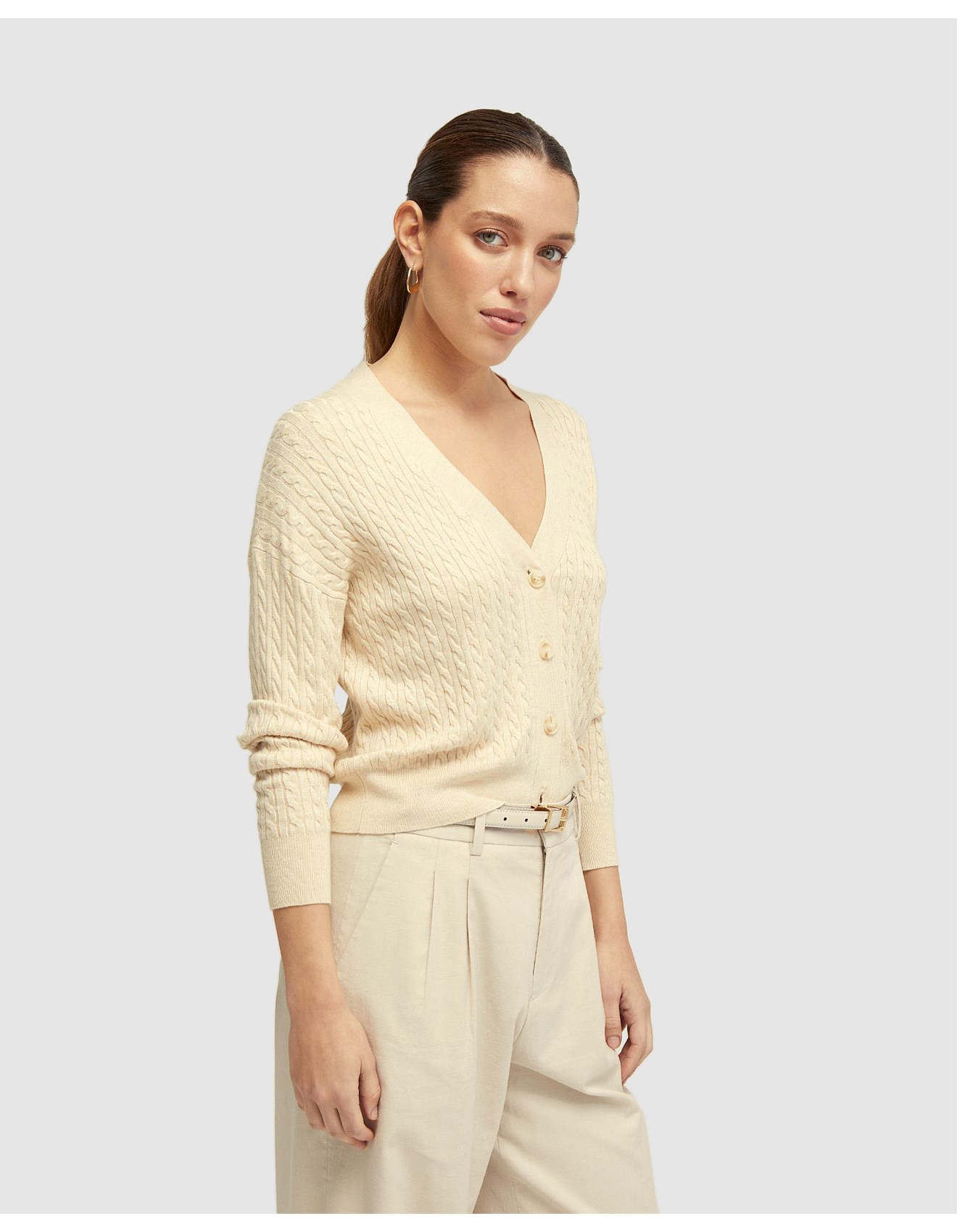 Oxford Erin Cable Cardigan | David Jones
