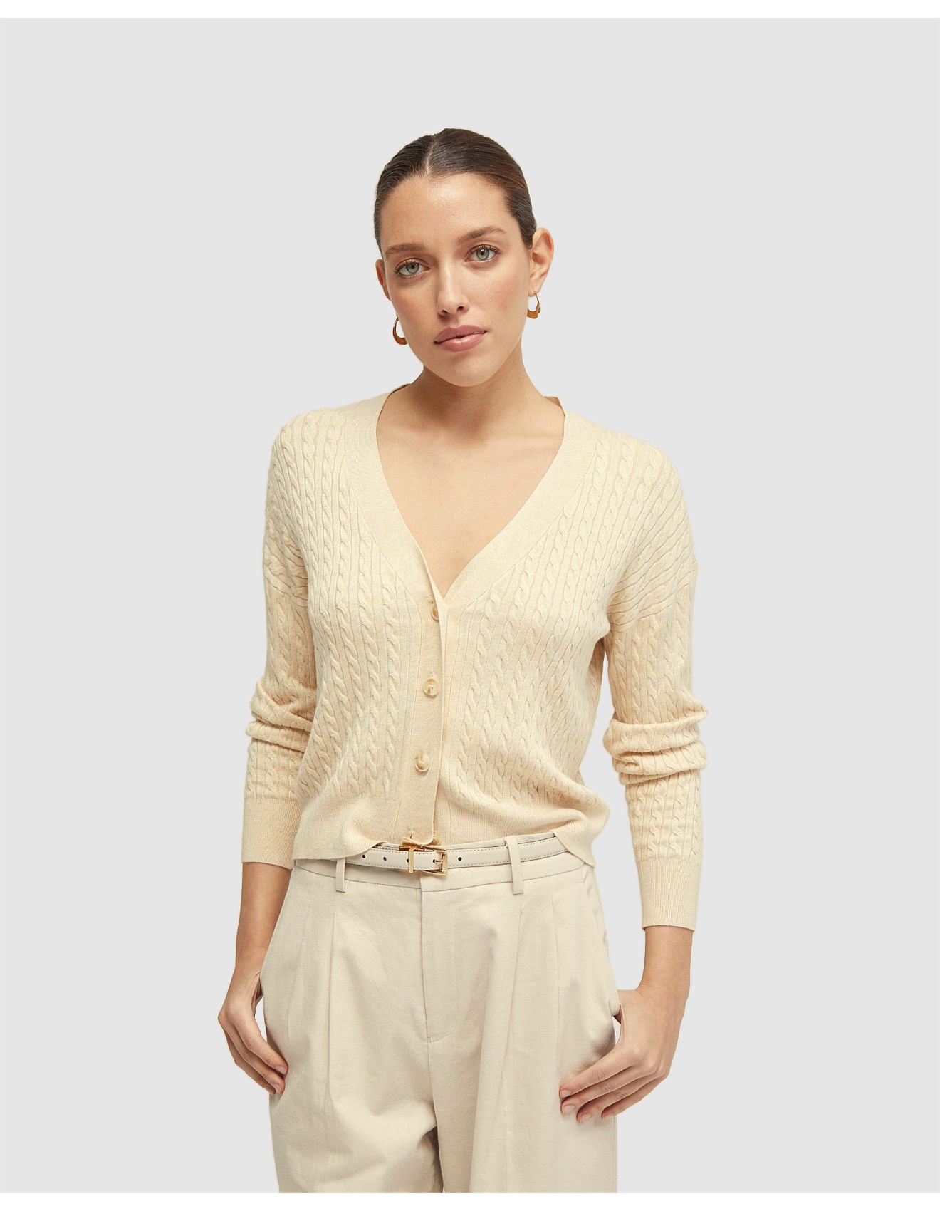 Oxford Erin Cable Cardigan | David Jones