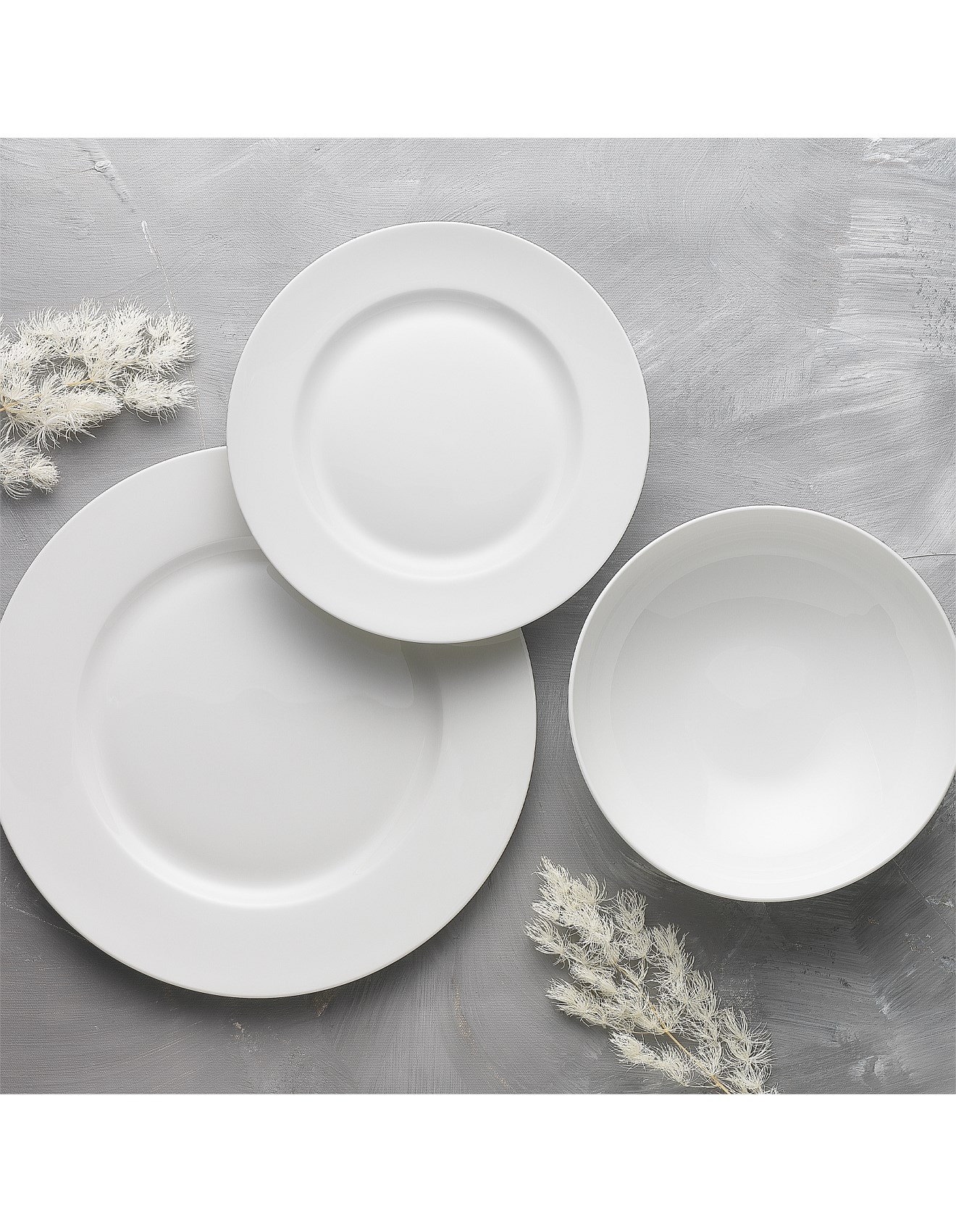 Ecology Canvas 12pc Dinner Set Rim | David Jones
