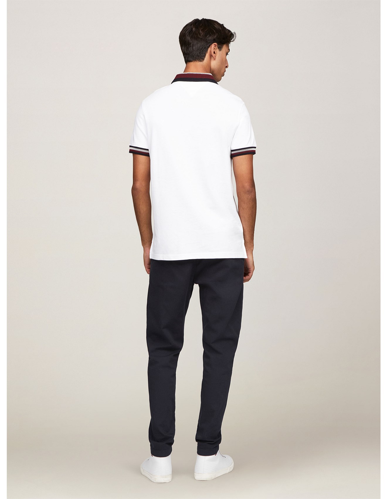 Tommy Hilfiger Two Tone Shadow Collar Regular Fit Polo | David Jones
