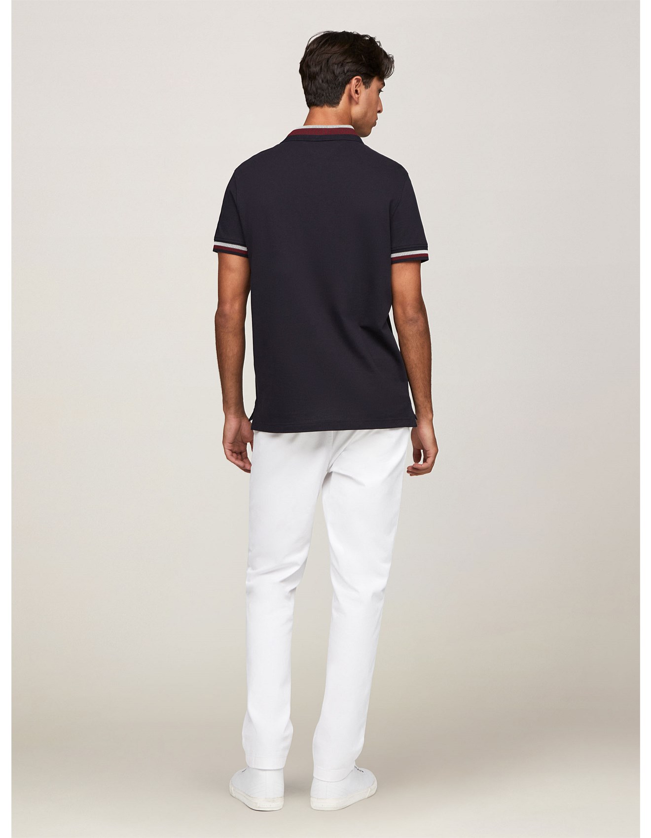 Tommy Hilfiger Two Tone Shadow Collar Regular Fit Polo | David Jones