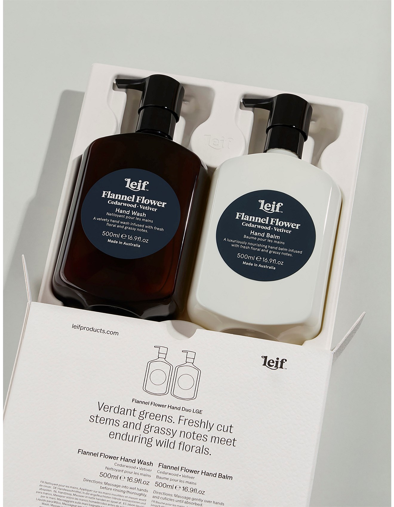 Leif Limited Edition Holiday Flannel Flower Hand Duo -Large | David Jones