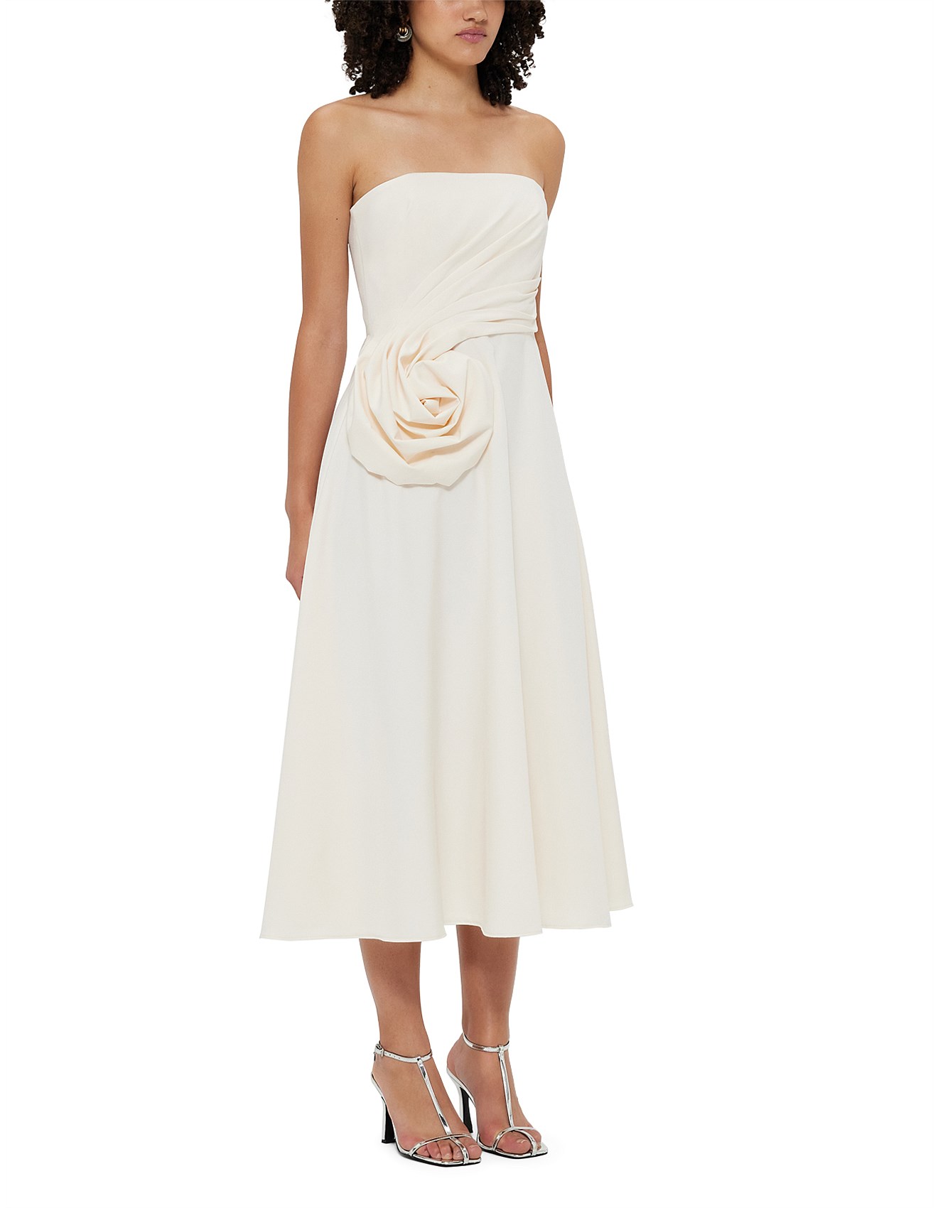 Leo Lin Ivanna Rose Bustier Midi Dress | David Jones