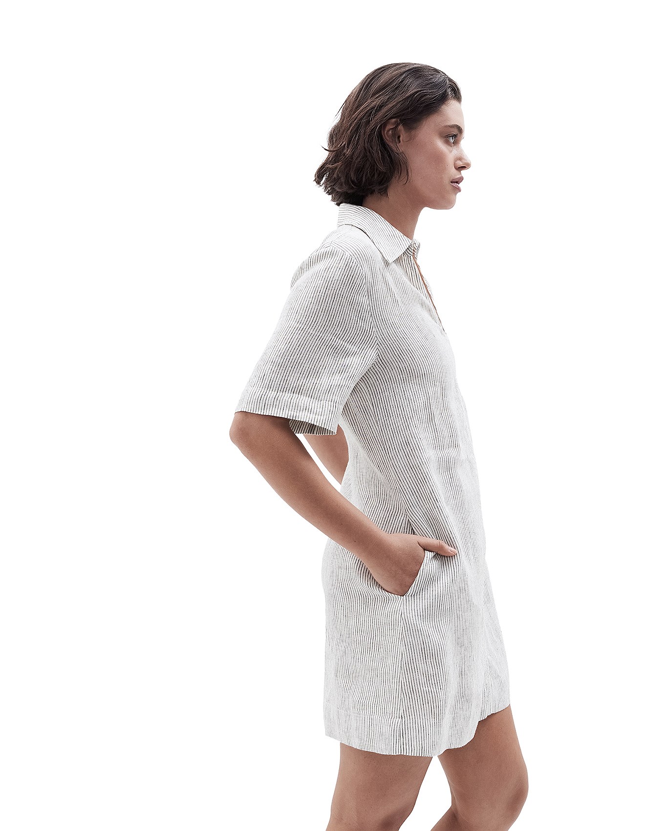 Unison Collared Linen Dress | David Jones