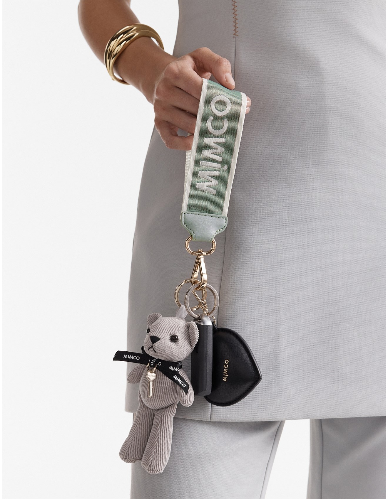 Mimco Stripe Webbing Wrist Strap | David Jones