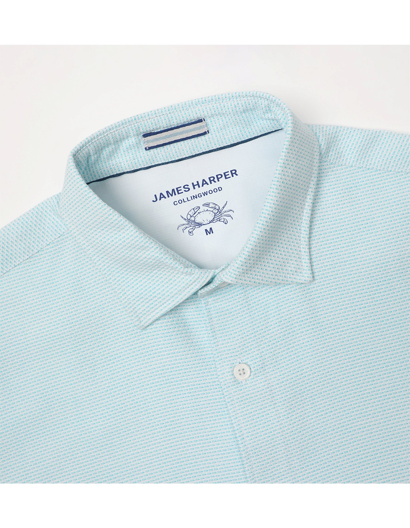 James Harper Short Sleeve Dobby Shirt | David Jones
