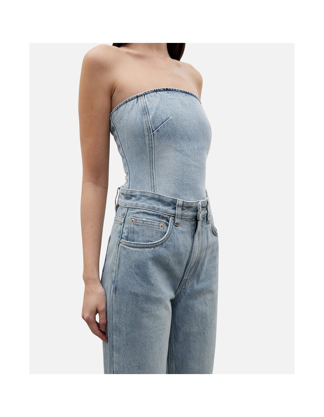 Bayse Amiri Denim Corset | David Jones