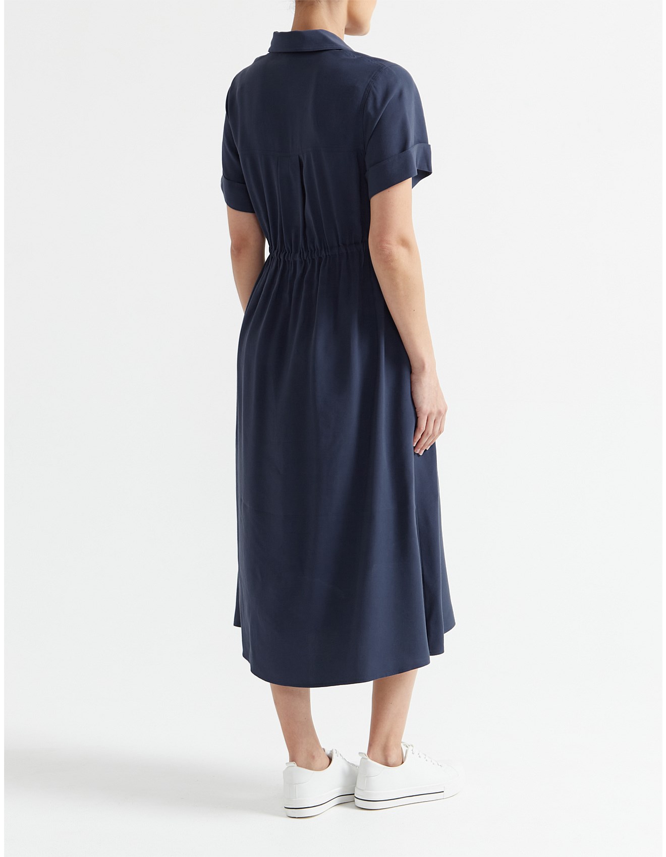 David Jones Collection Drawstring Midi Dress | David Jones