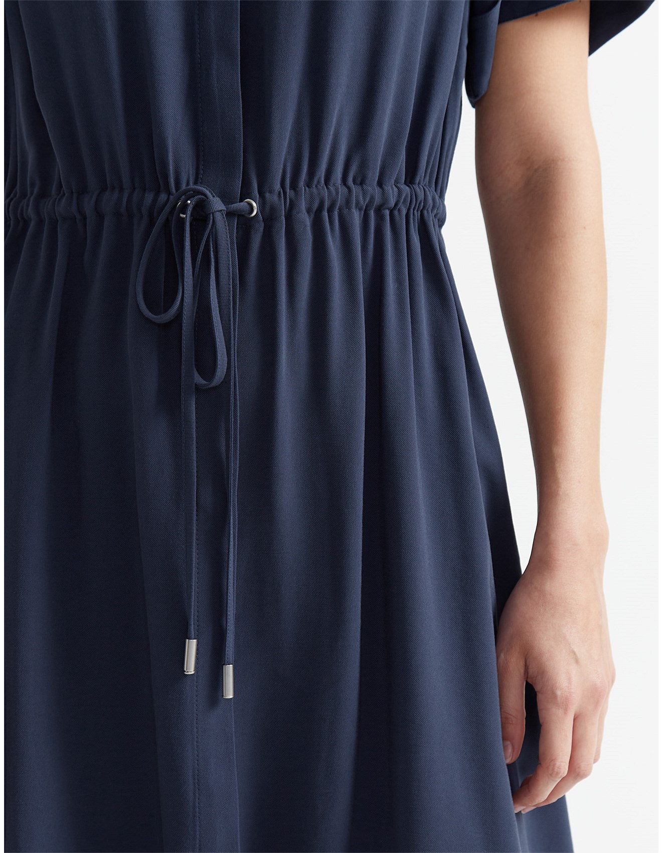 David Jones Collection Drawstring Midi Dress | David Jones