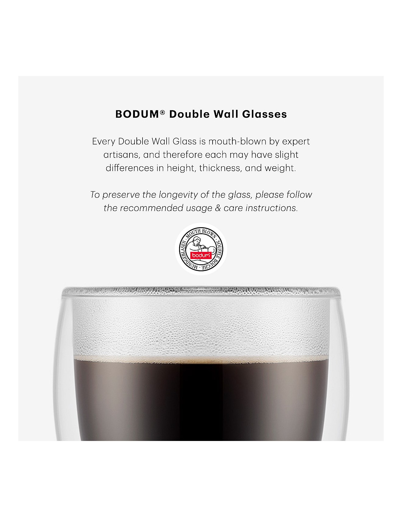 Bodum Moma Double Walled Glass 450ml Multicoloured Set Of 4 | David Jones