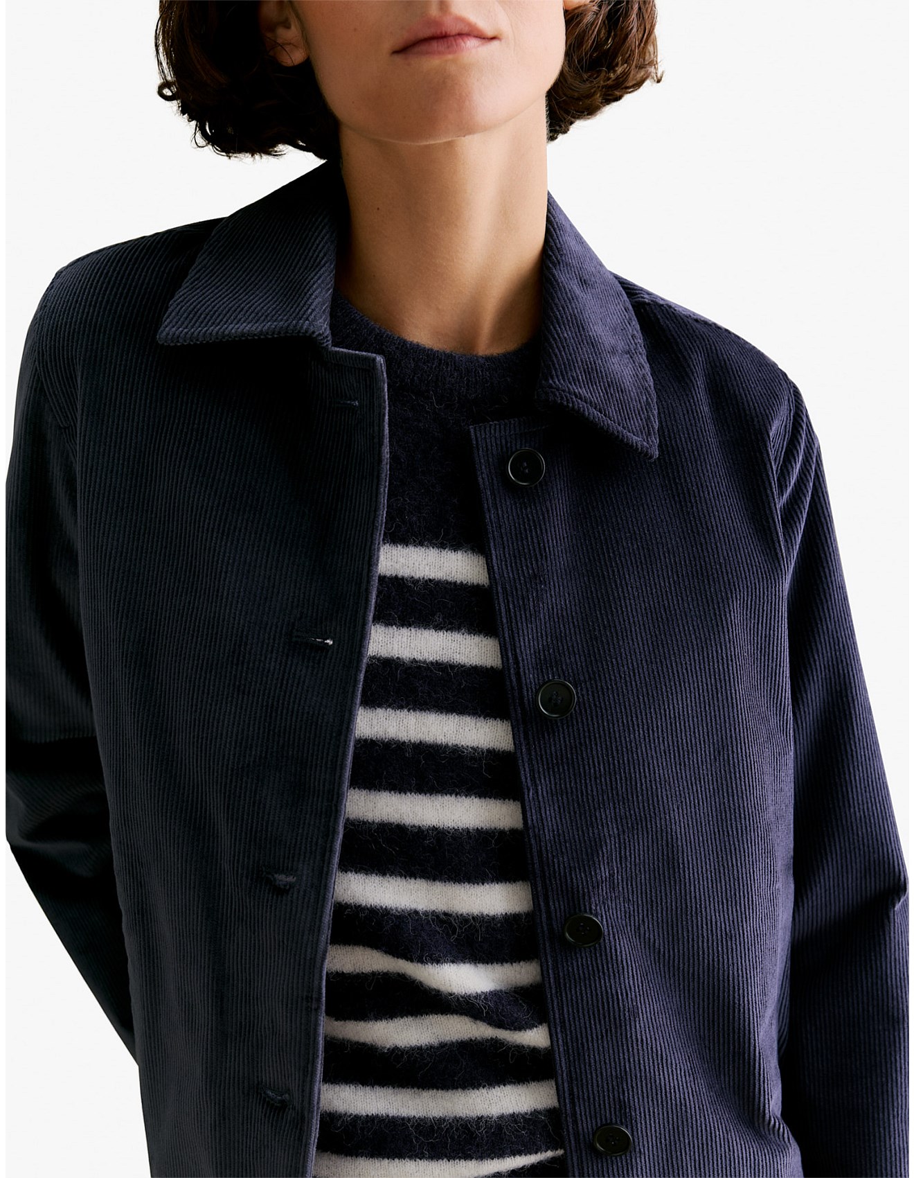 Trenery Duca Visconti Italian Cord Button Through Jacket | David Jones