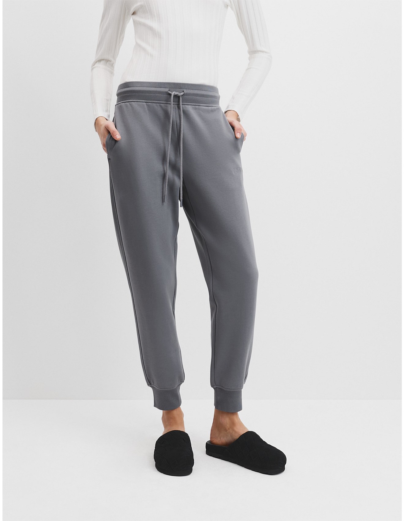 Country Road Australian Cotton Rib Cuff Track Pant | David Jones