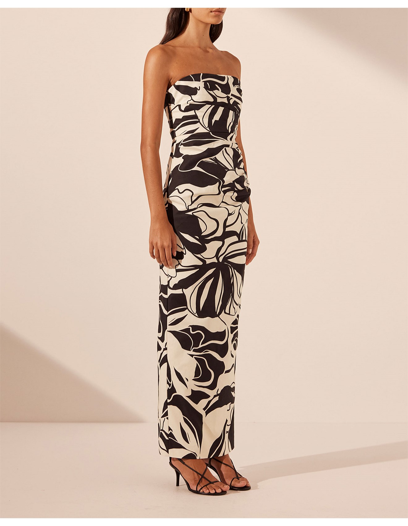 Shona Joy Azize Strapless Draped Maxi Dress | David Jones