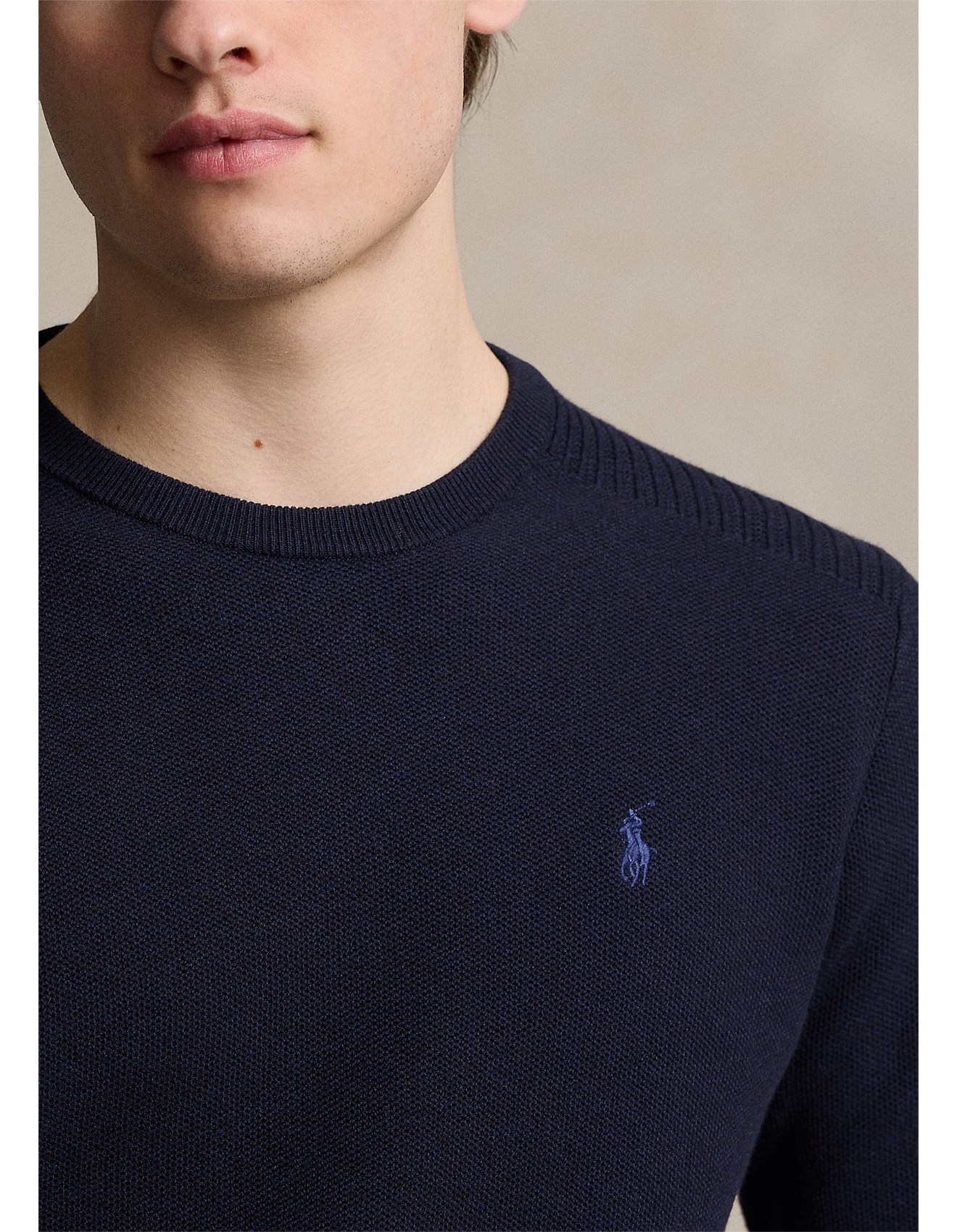Polo Ralph Lauren Mesh-knit Cotton Crewneck Sweater | David Jones