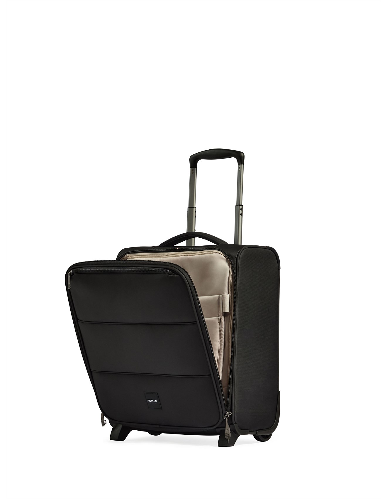 Antler Soft Stripe Underseat Carry-on Black | David Jones