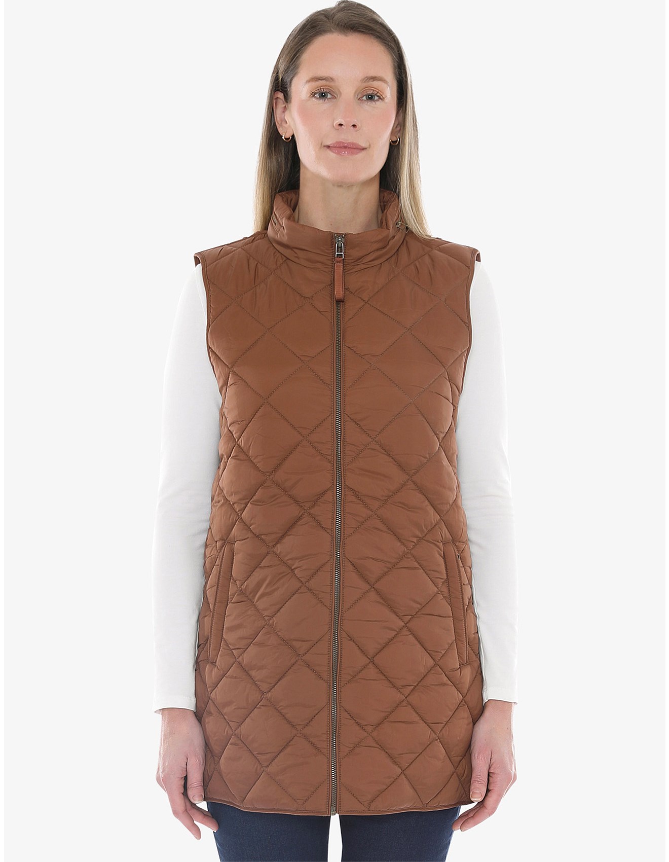 Jump Longline Quilted Puffer Vest | David Jones