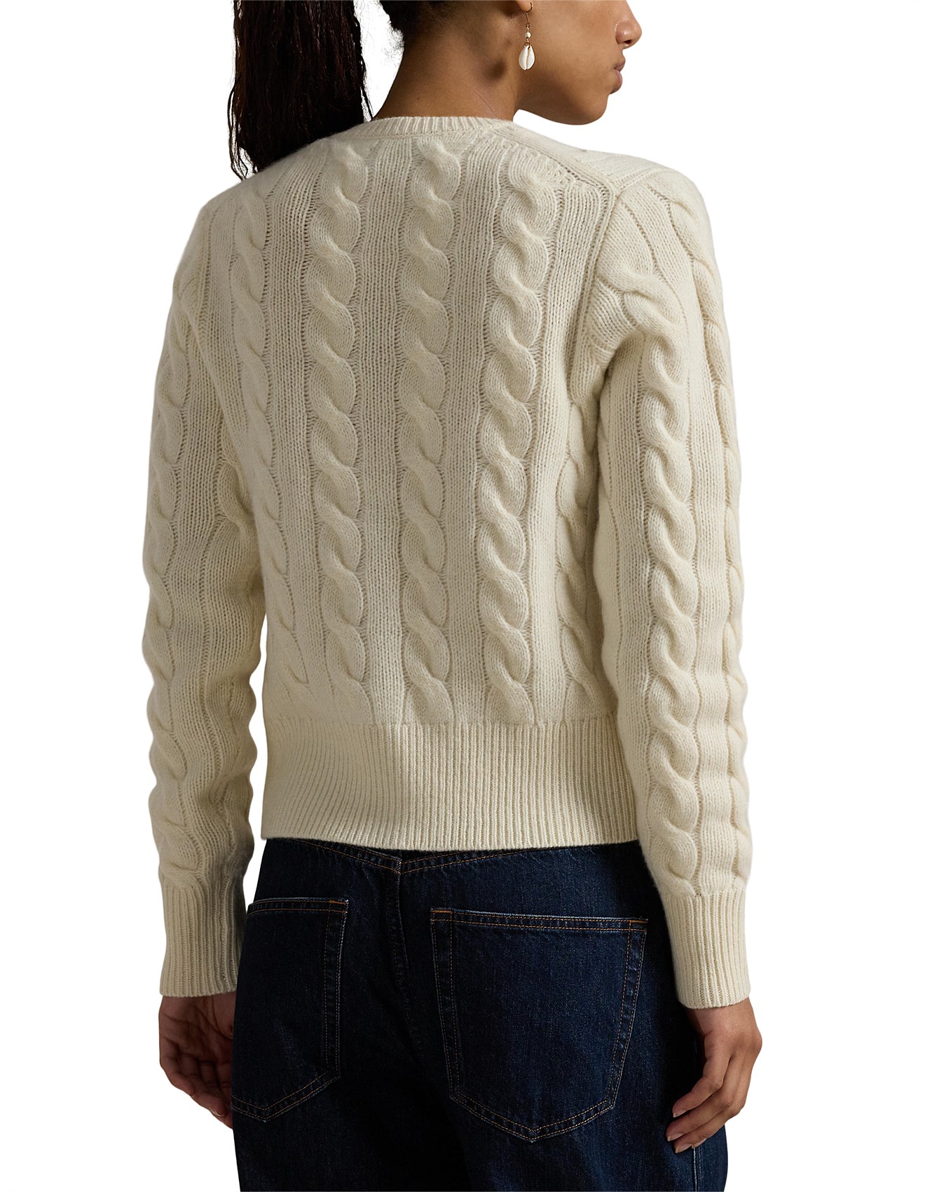 Polo Ralph Lauren Cable-knit Wool-cashmere Cardigan | David Jones