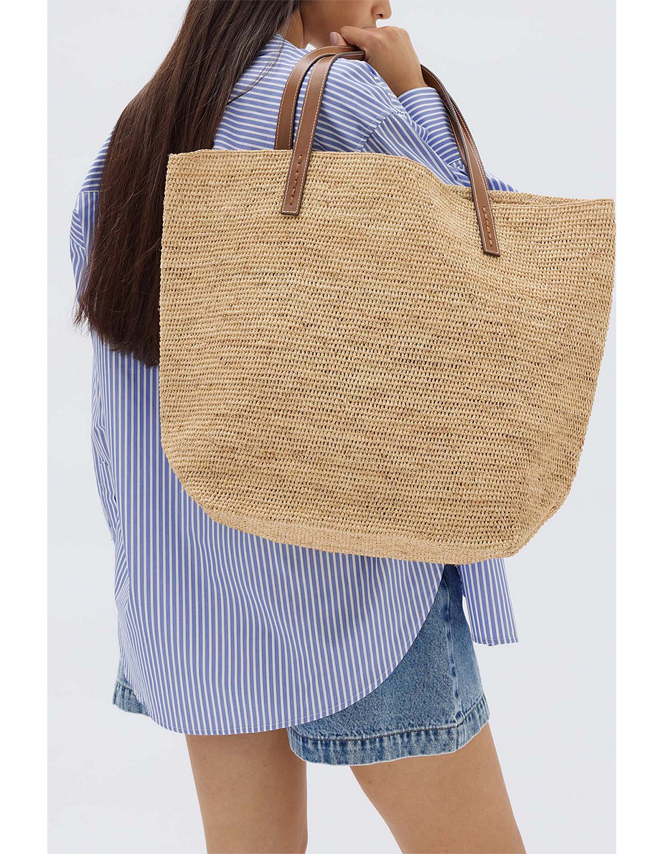 Assembly Label Raffia Beach Tote Bag | David Jones