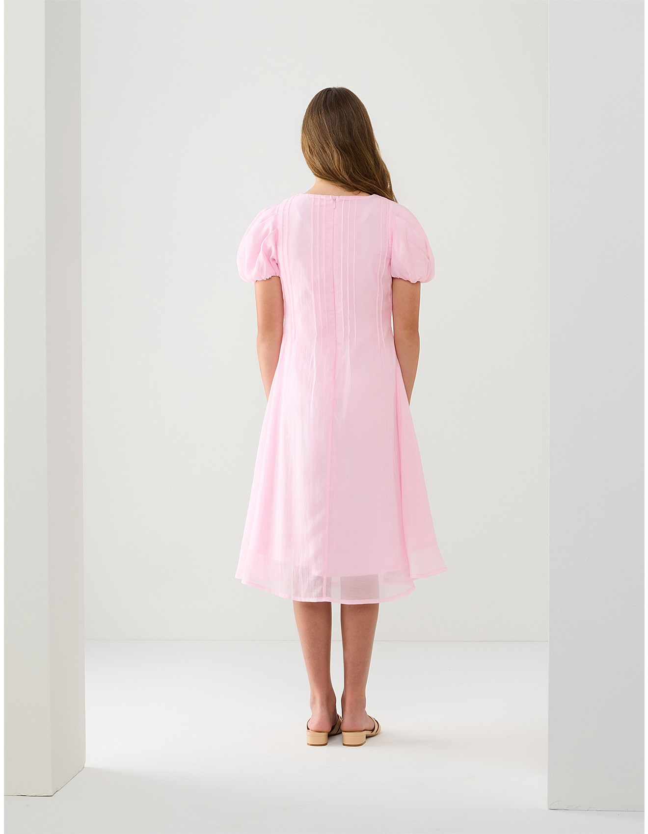Saffron & Clover Madi Organza Pleat Dress | David Jones