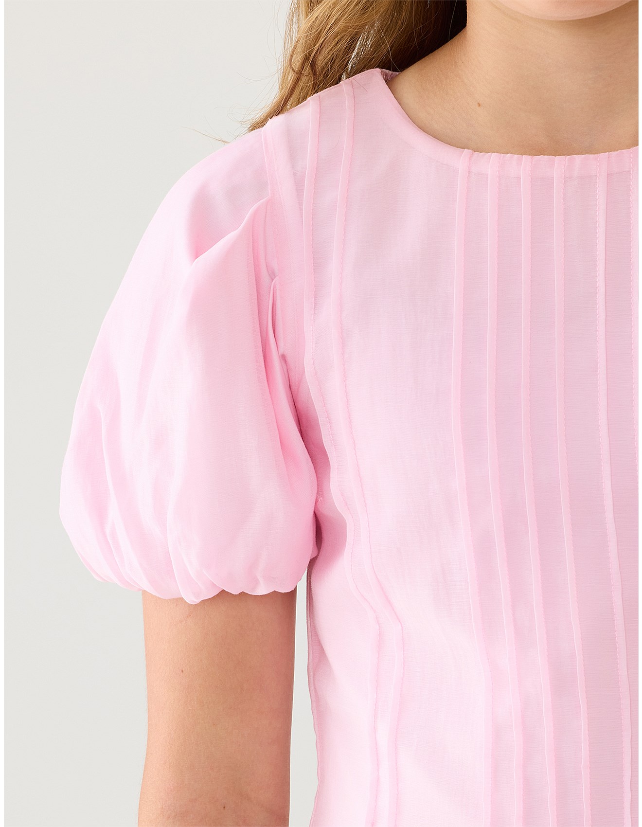 Saffron & Clover Madi Organza Pleat Dress | David Jones