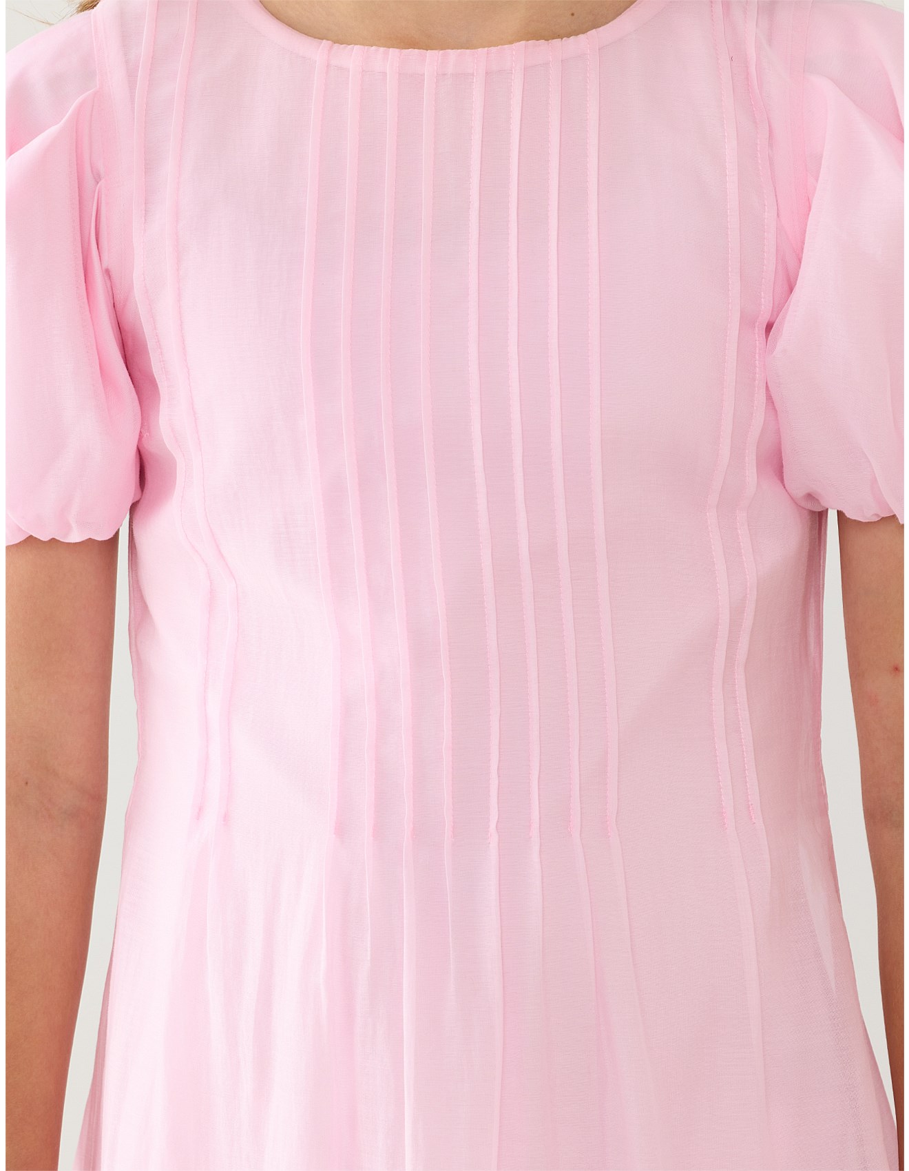 Saffron & Clover Madi Organza Pleat Dress | David Jones