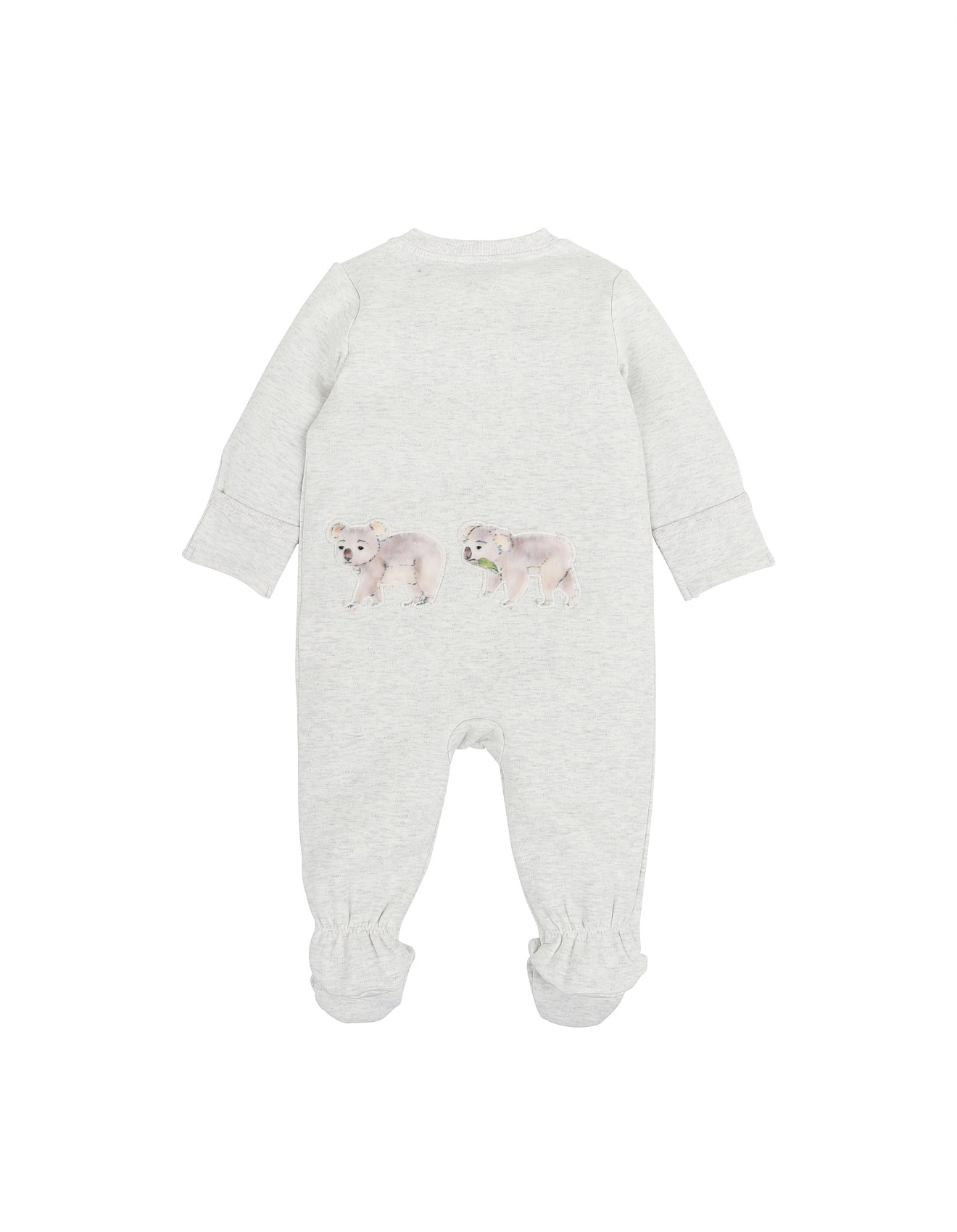 Bebe By Minihaha Baby Bailey Koala Long Sleeve Zip Onesie | David Jones