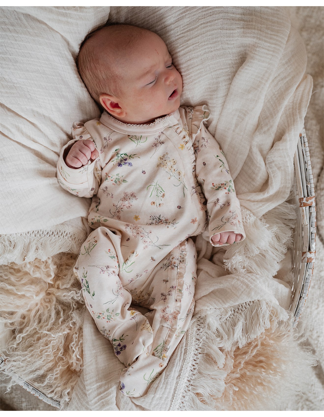 Bebe By Minihaha Baby Nancy Long Sleeve Zip Onesie | David Jones