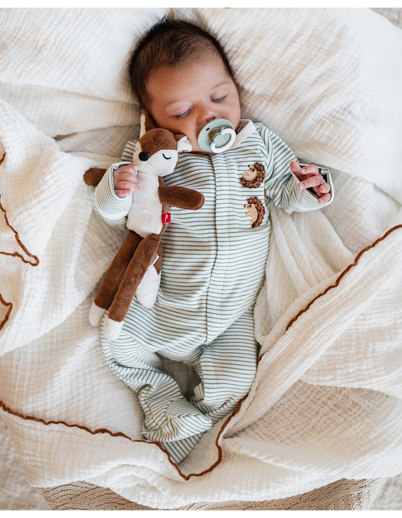 Bebe By Minihaha Baby Toby Long Sleeve Zip Onesie | David Jones