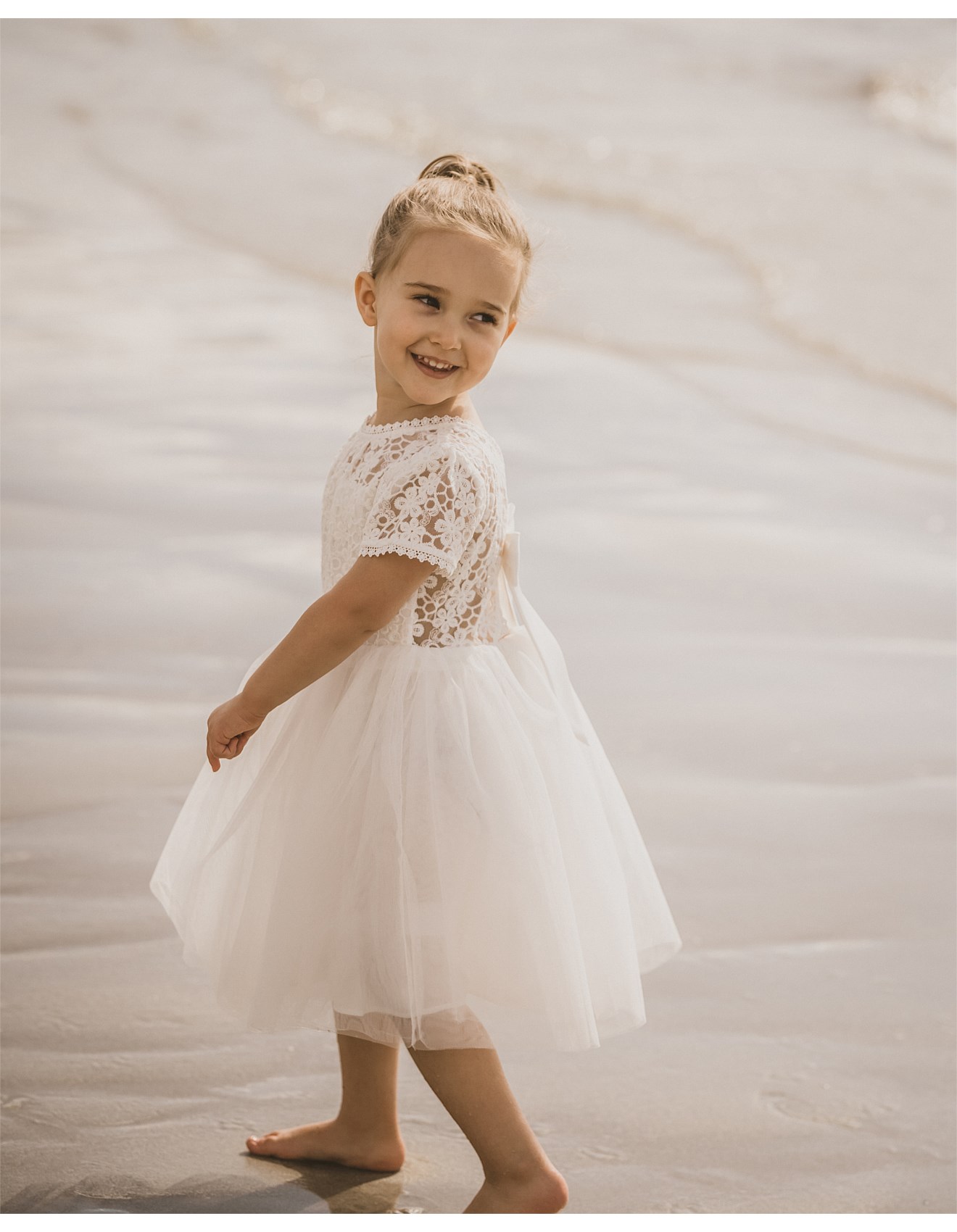 Bebe By Minihaha Lace Bodice W Back Bow Dress | David Jones