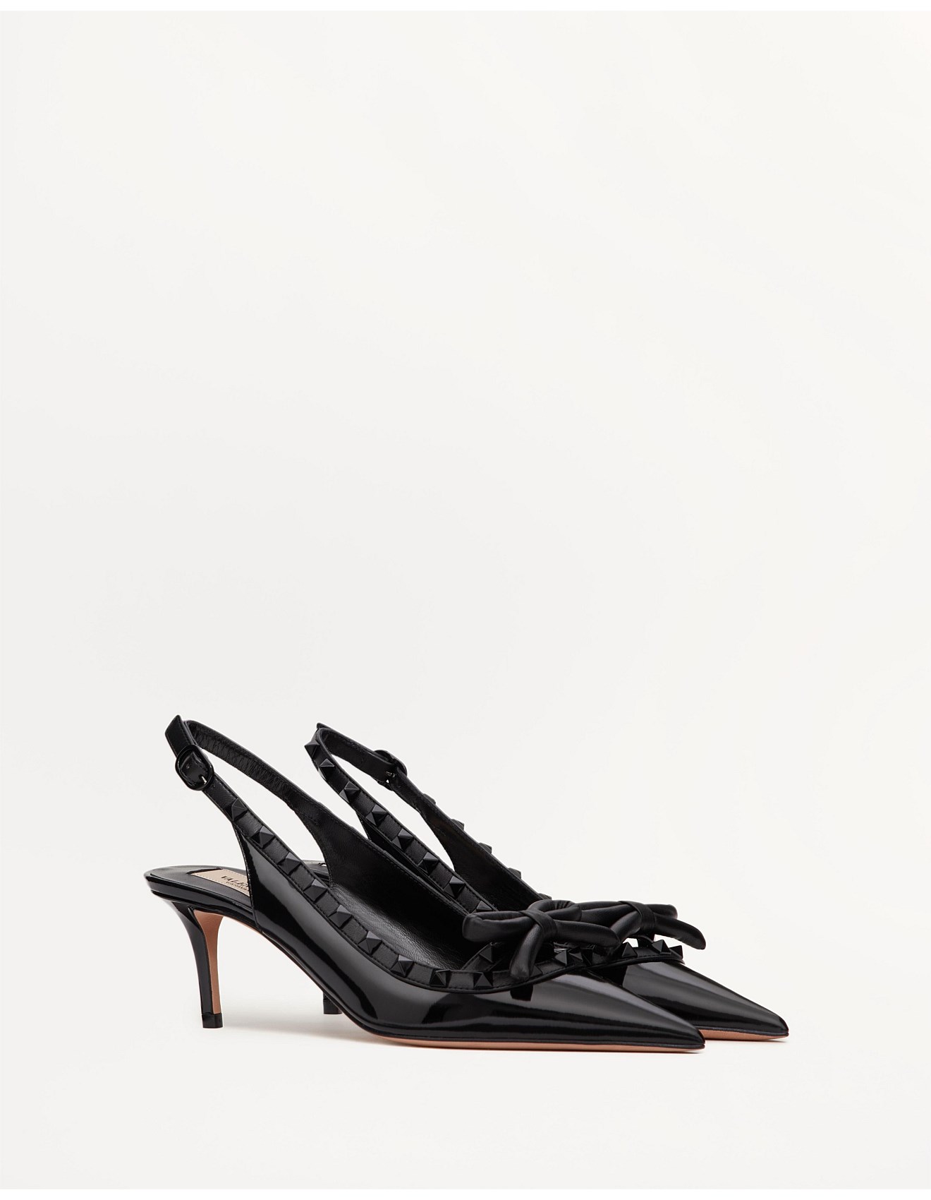 Valentino Rockstud Sling Back Pump In Patent Leather 60mm | David Jones