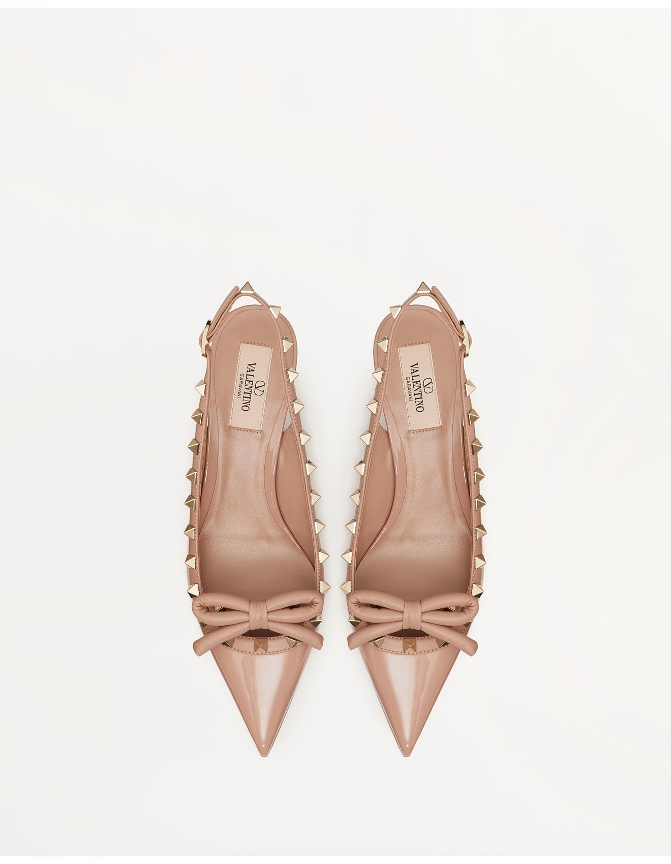 Valentino Rockstud Sling Back Pump In Patent Leather 60mm | David Jones