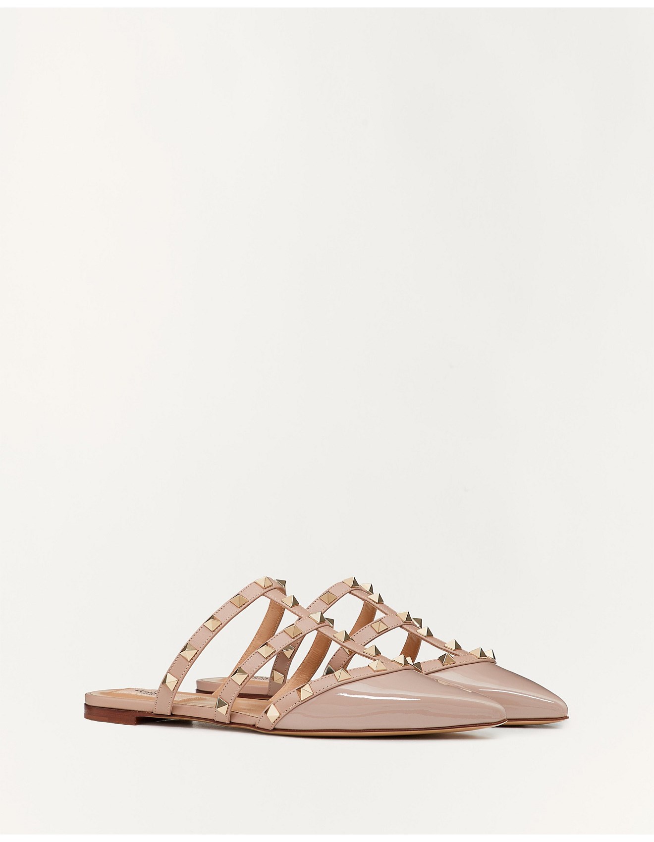 Valentino Rockstud Patent-leather Mule | David Jones