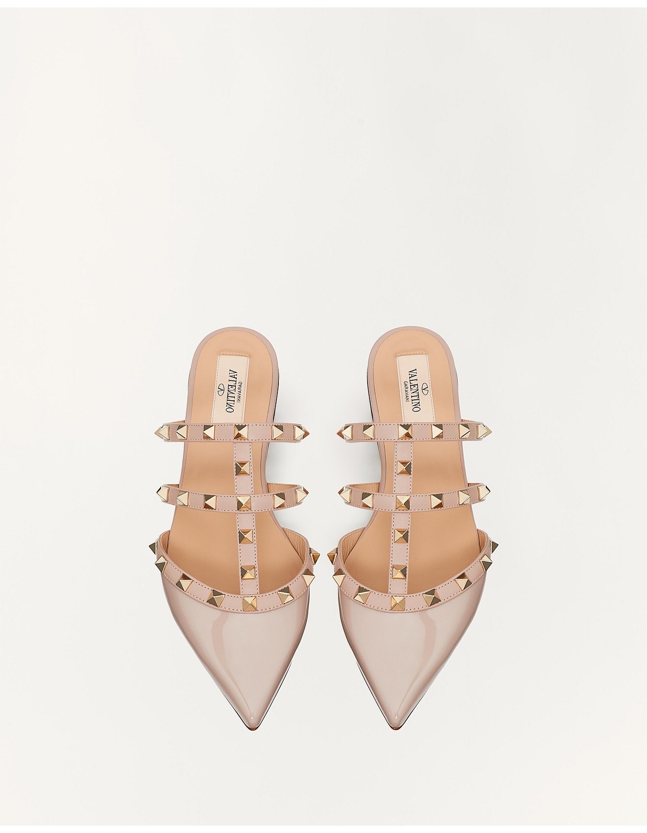 Valentino Rockstud Patent-leather Mule | David Jones