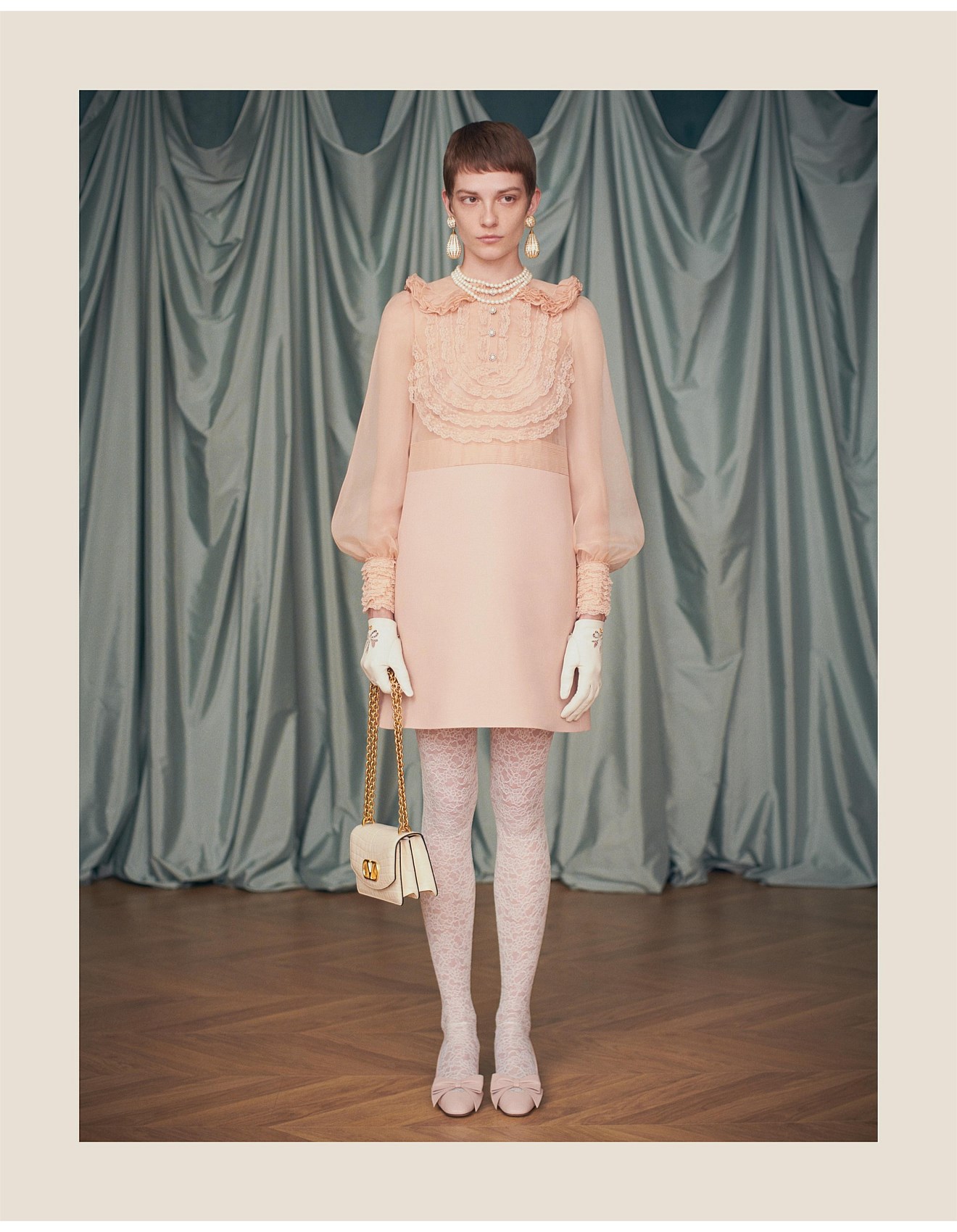 Valentino Vain Small Shoulder Bag In Shiny Calfskin | David Jones