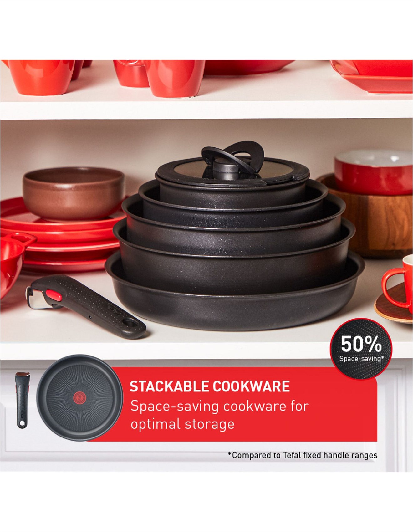 Tefal Ingenio Ultimate Induction Non-stick 3pc Frypan Set | David Jones