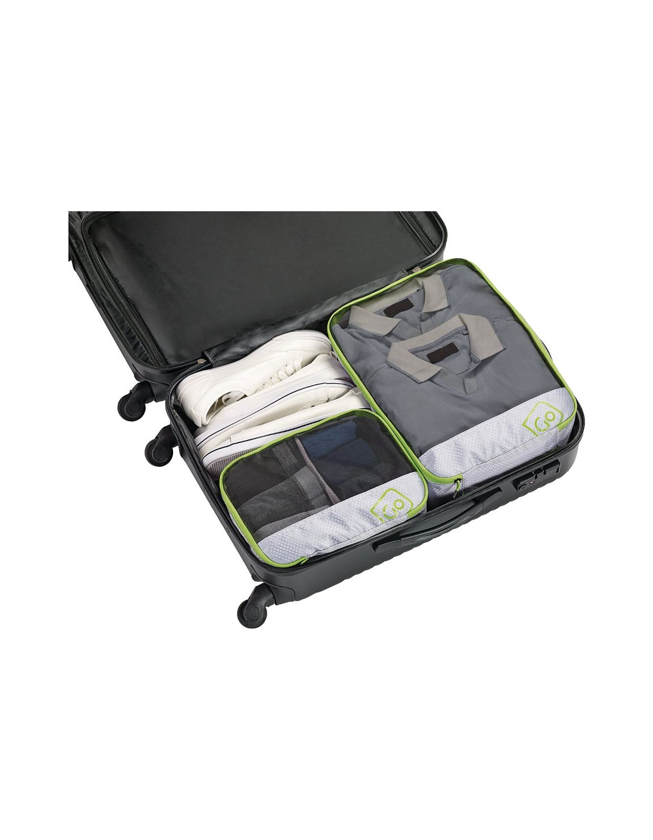 Go Travel Deep Packing Cubes Set Of 2 Green | David Jones