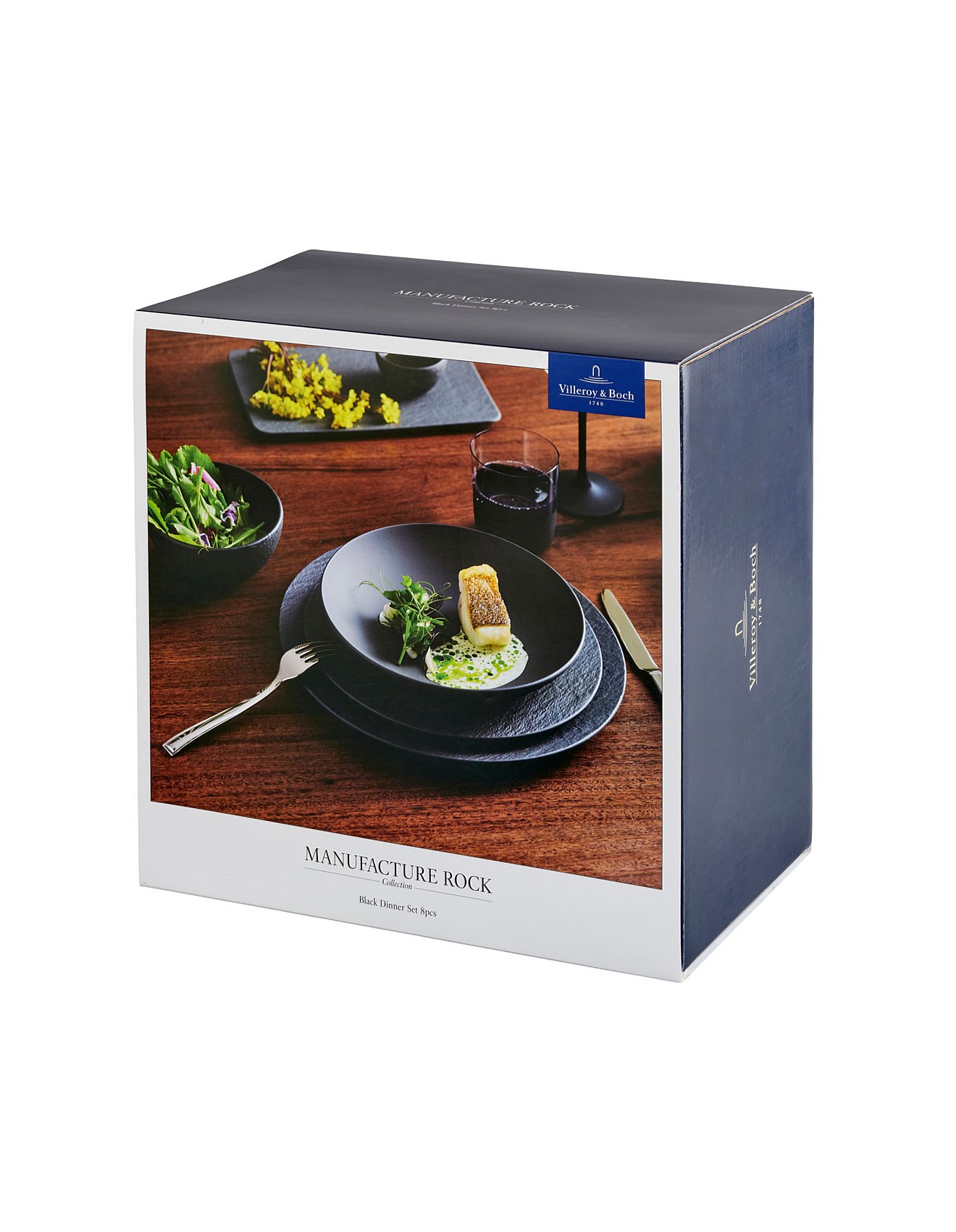 Villeroy & Boch Manufacture Rock Dinner Set 8pce | David Jones