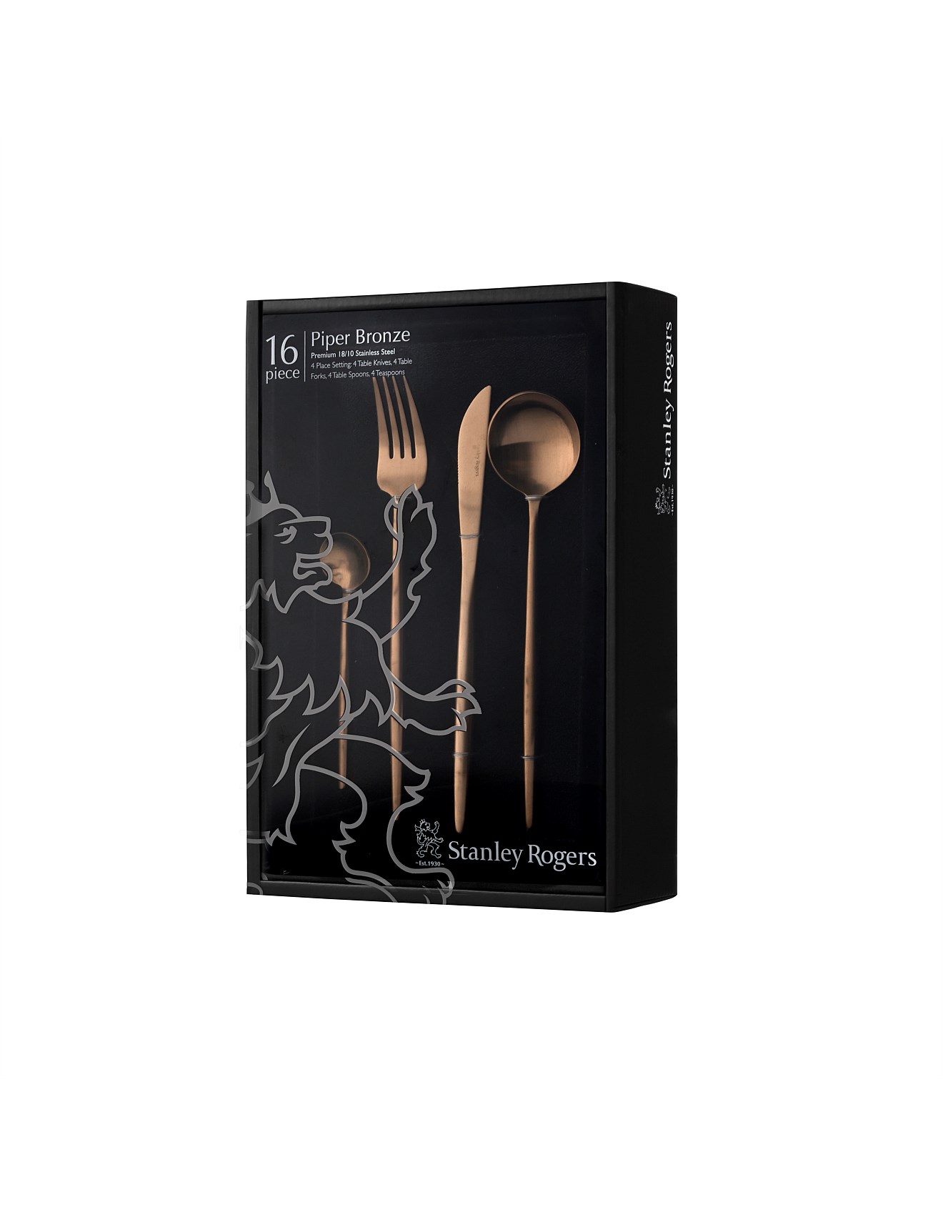 Stanley Rogers Piper Bronze 16pc Cutlery Set | David Jones