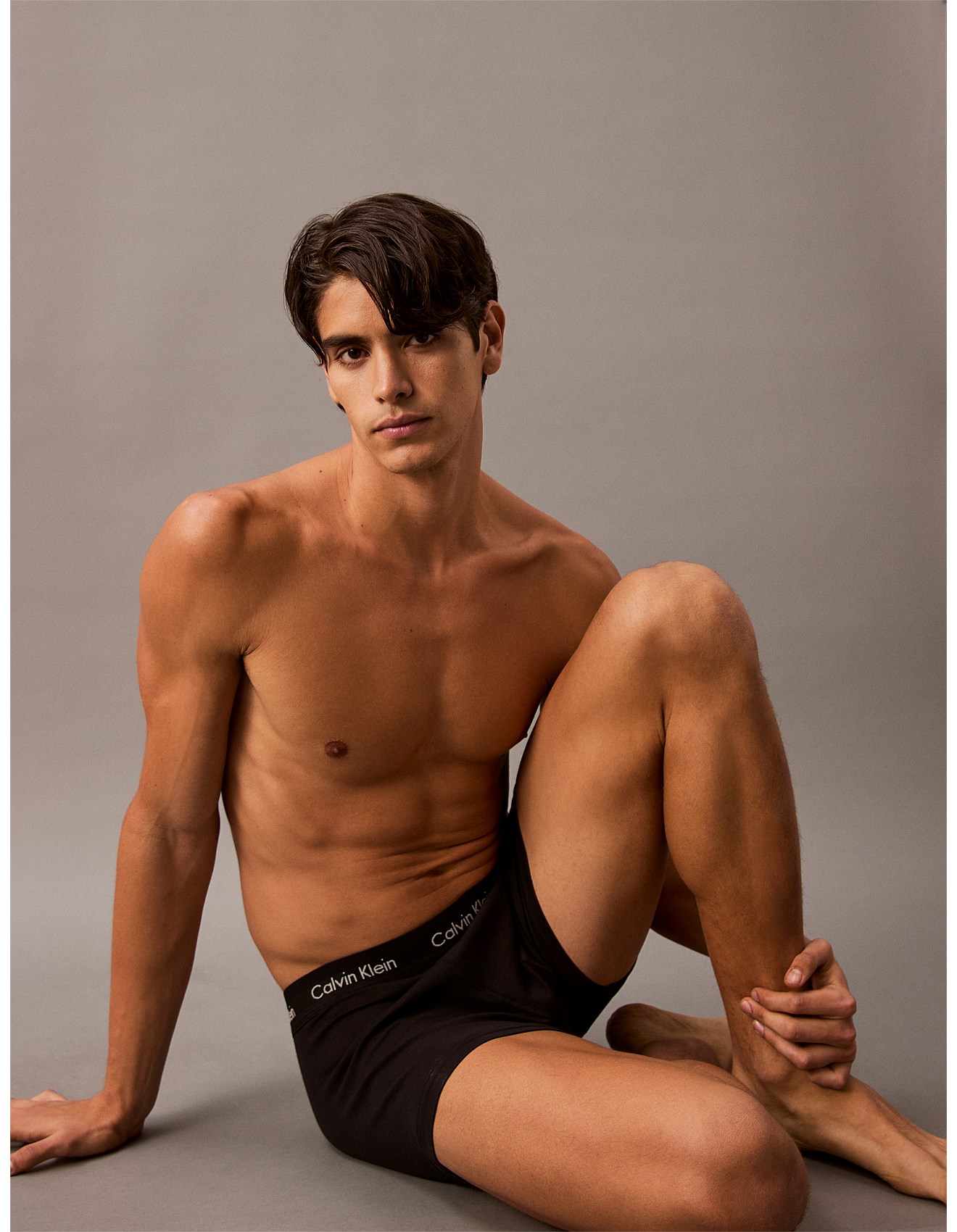 Calvin Klein 3 Pack Cotton Stretch Trunk | David Jones