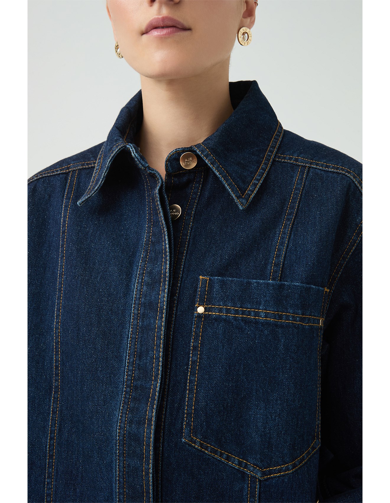Aje Studio Junee Denim Shirt | David Jones